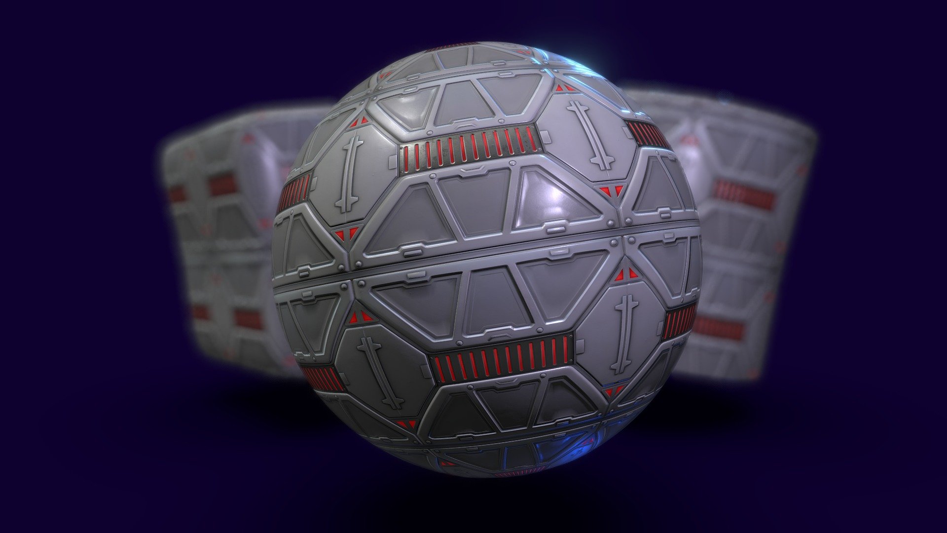 Stylized PBR Texture / Material Sci-fi Wall - Buy Royalty Free 3D model ...