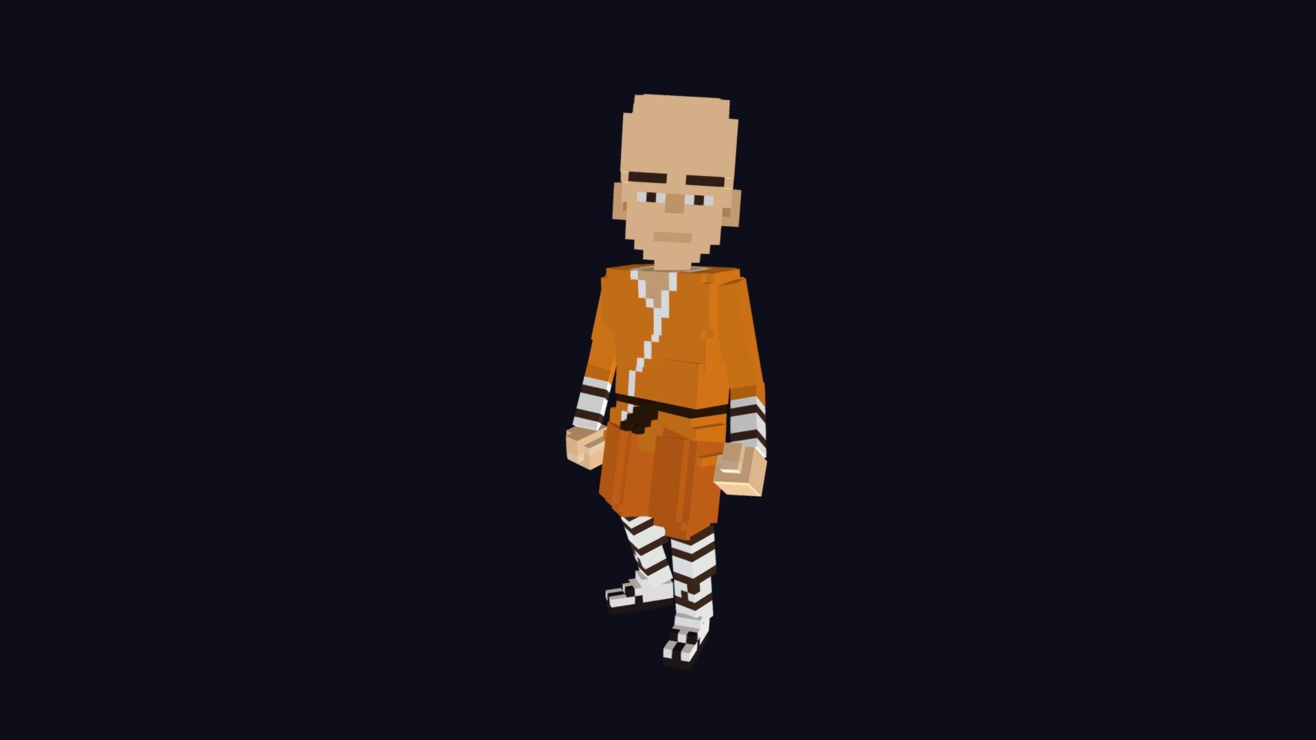 Monk Character - Voxel Low Poly Model - Buy Royalty Free 3D model by ...