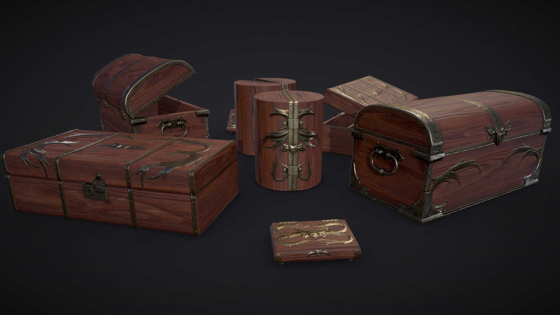 Fantasy Chests - 3D model by kumabeer [4864ae9] - Sketchfab