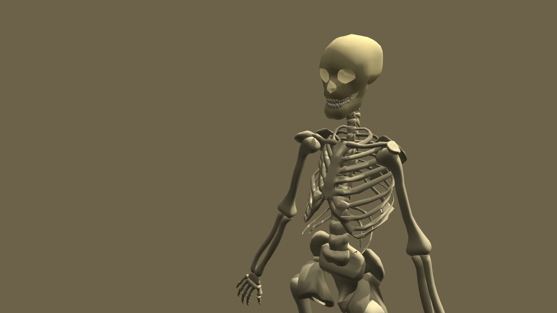 Low Poly Skeleton Download Free 3D Model By Samy Belaloui Purzy