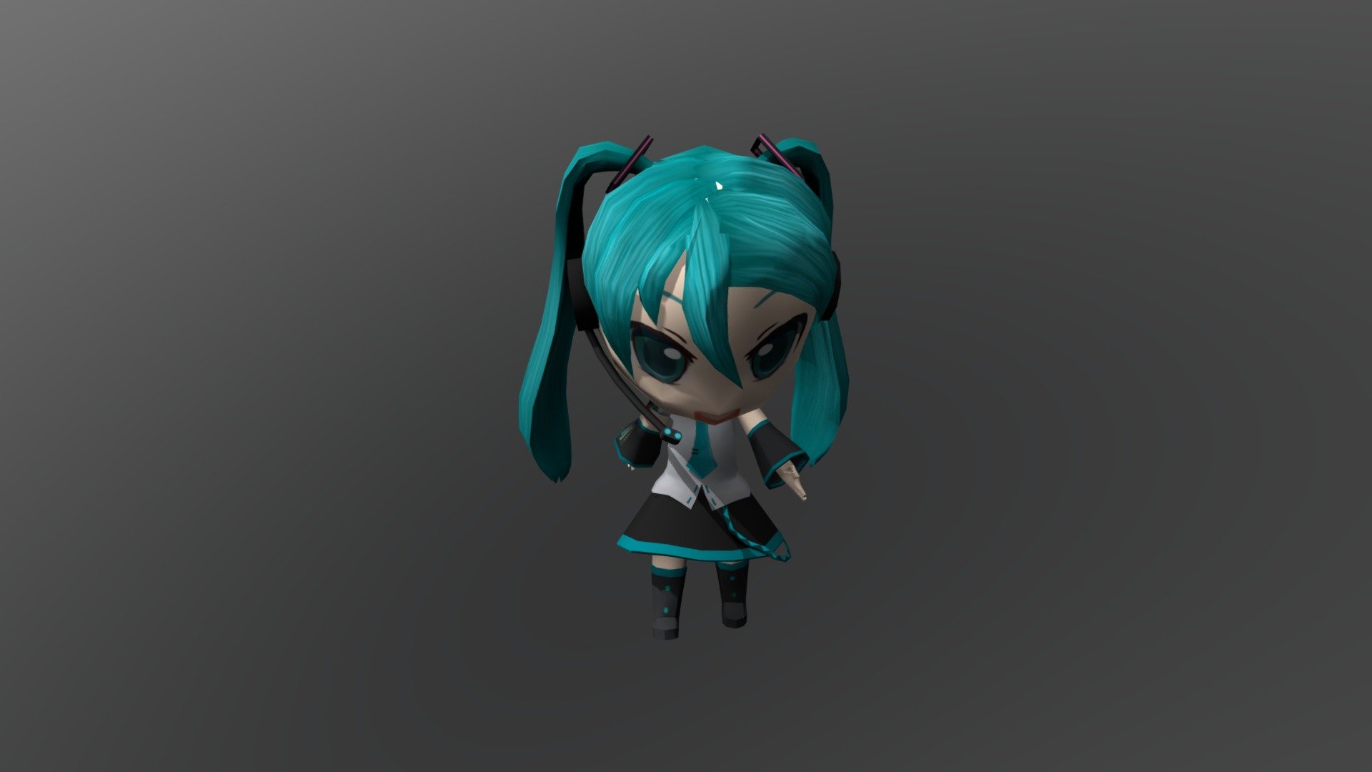Miku Posed - 3D model by firecow1998 [4869ae4] - Sketchfab