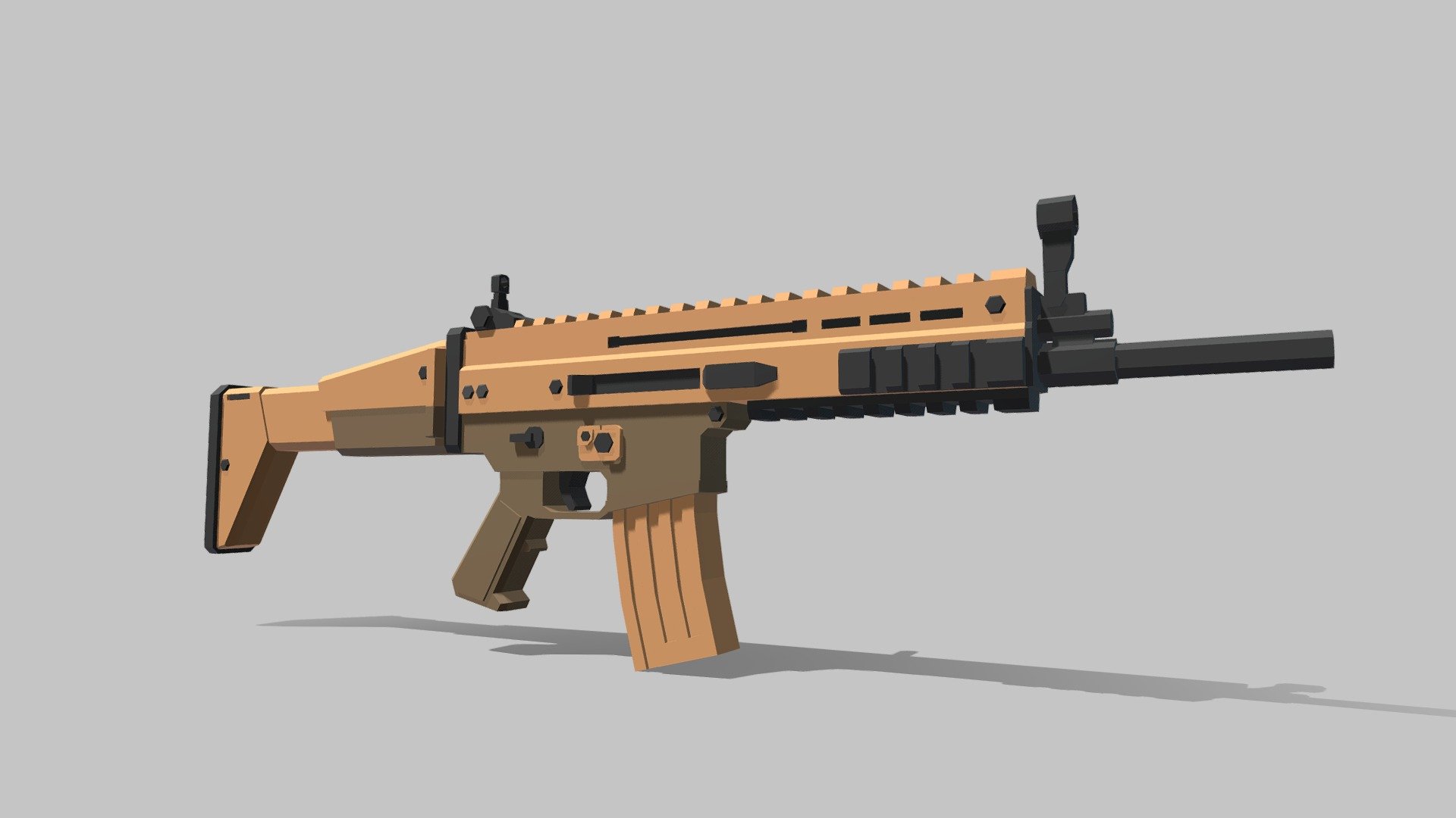 Low Poly AR-SCAR - Download Free 3D model by CastleBravo (@BravoCastle ...