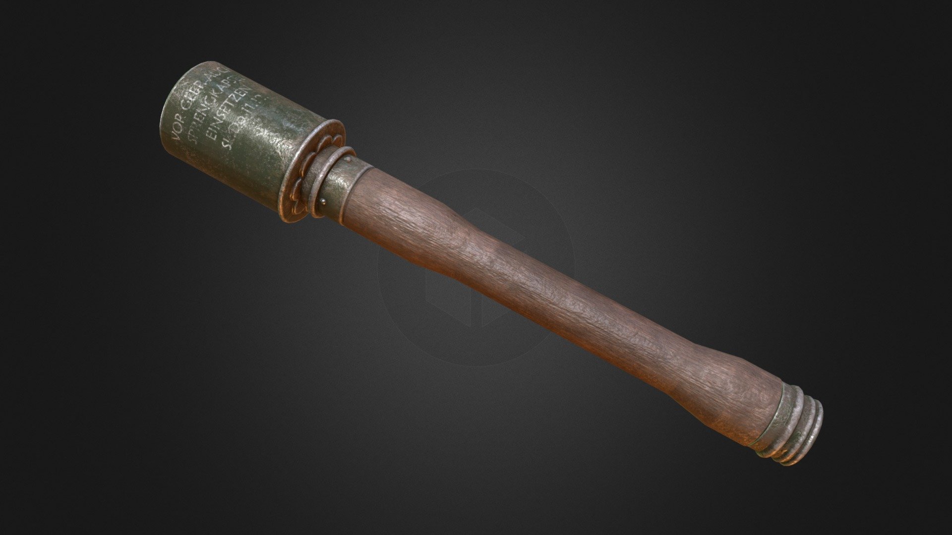 University Project - M24 Stick Grenade - 3D model by Matt Dodd ...