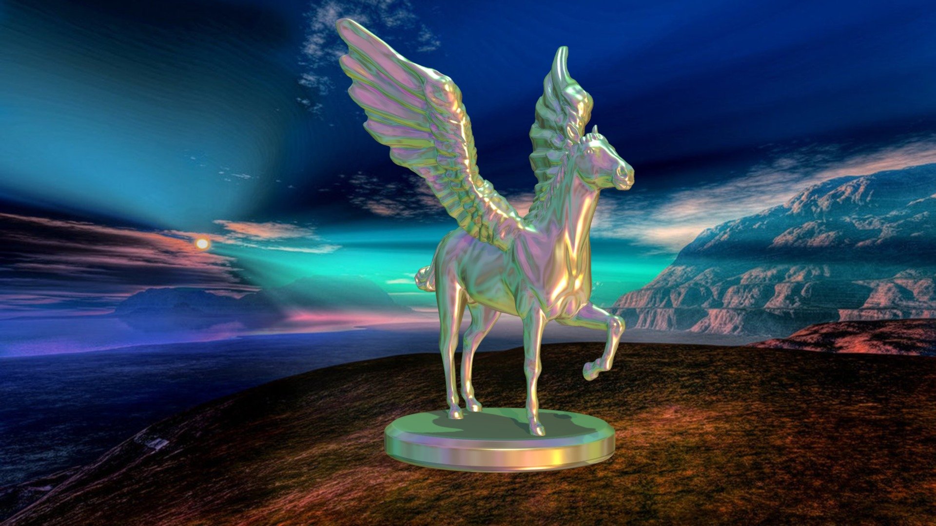 Pegasus - 3D model by Miguelangelo Rosario (@miguelangelo2k) [487455a ...