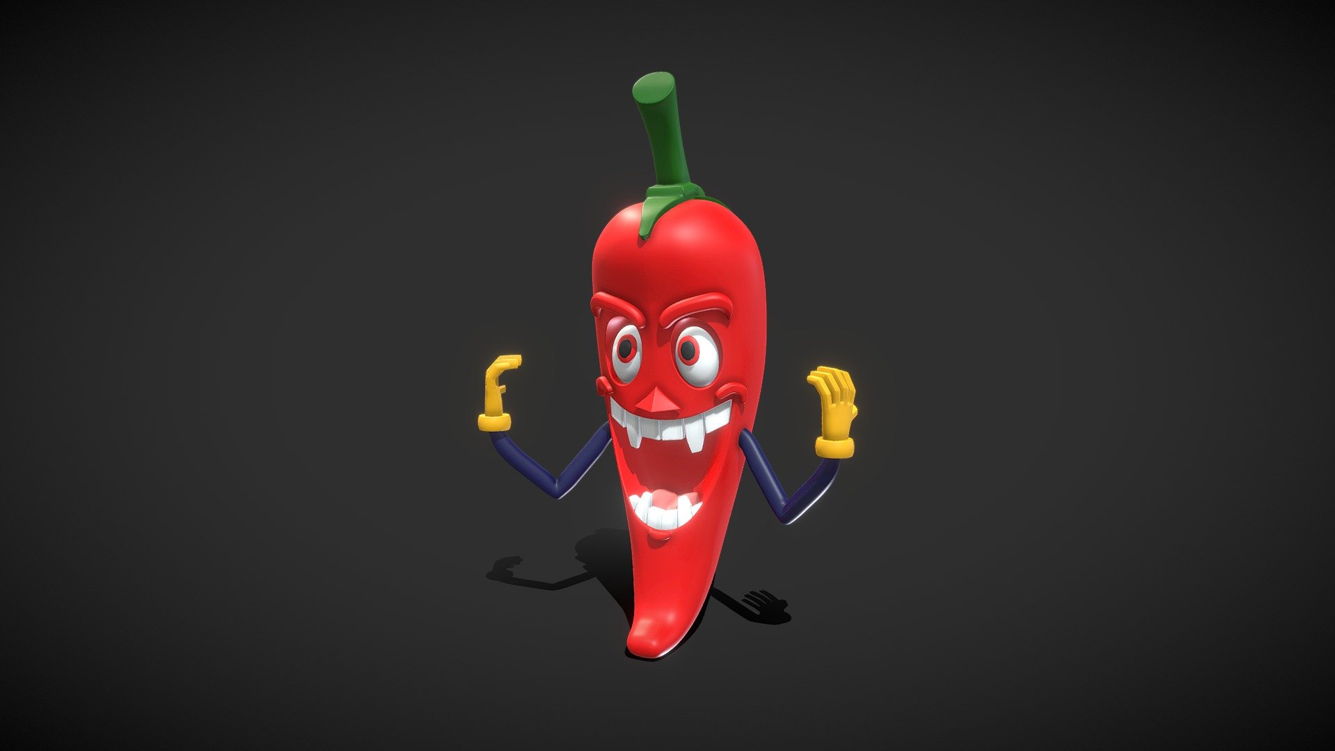 Chilli Character - Buy Royalty Free 3D model by Sandeep Choudhary ...