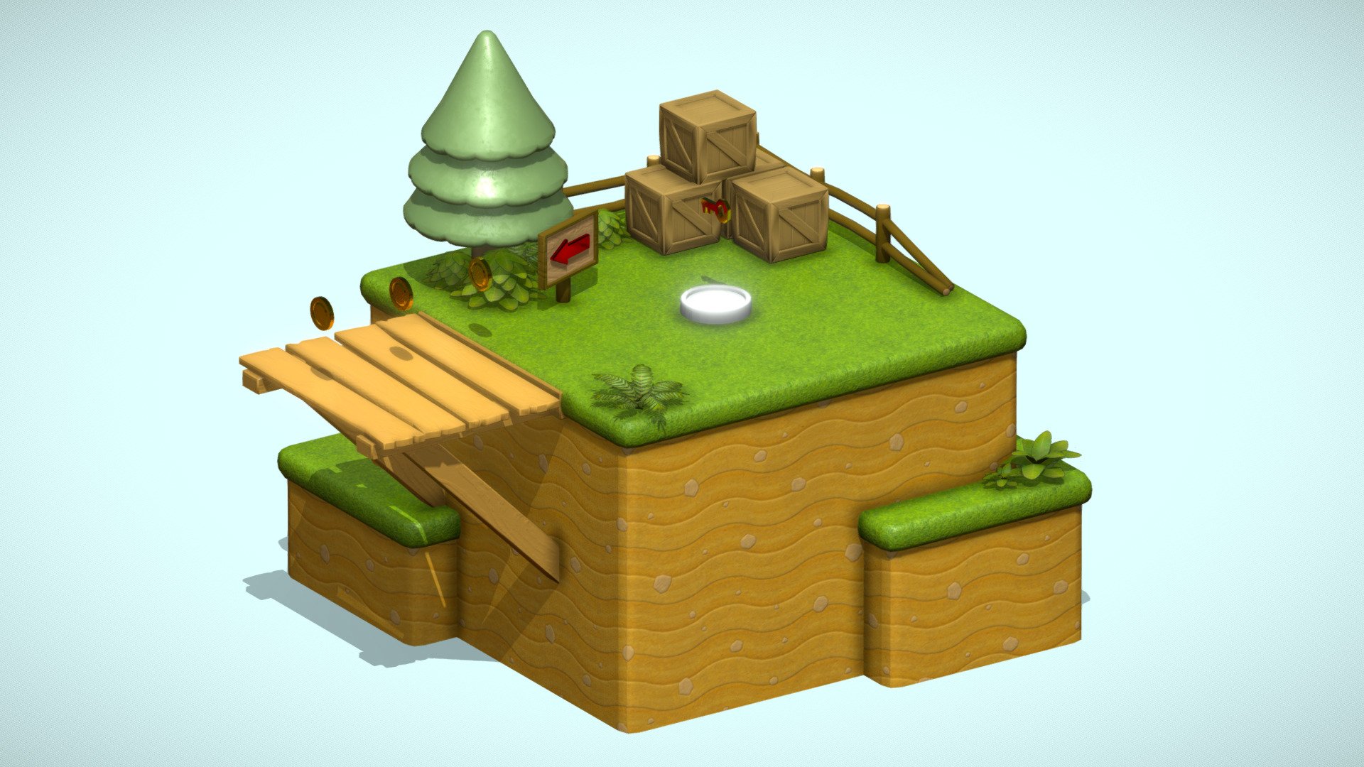 Platformer Scene - 3D model by sucholudek [487b5bc] - Sketchfab