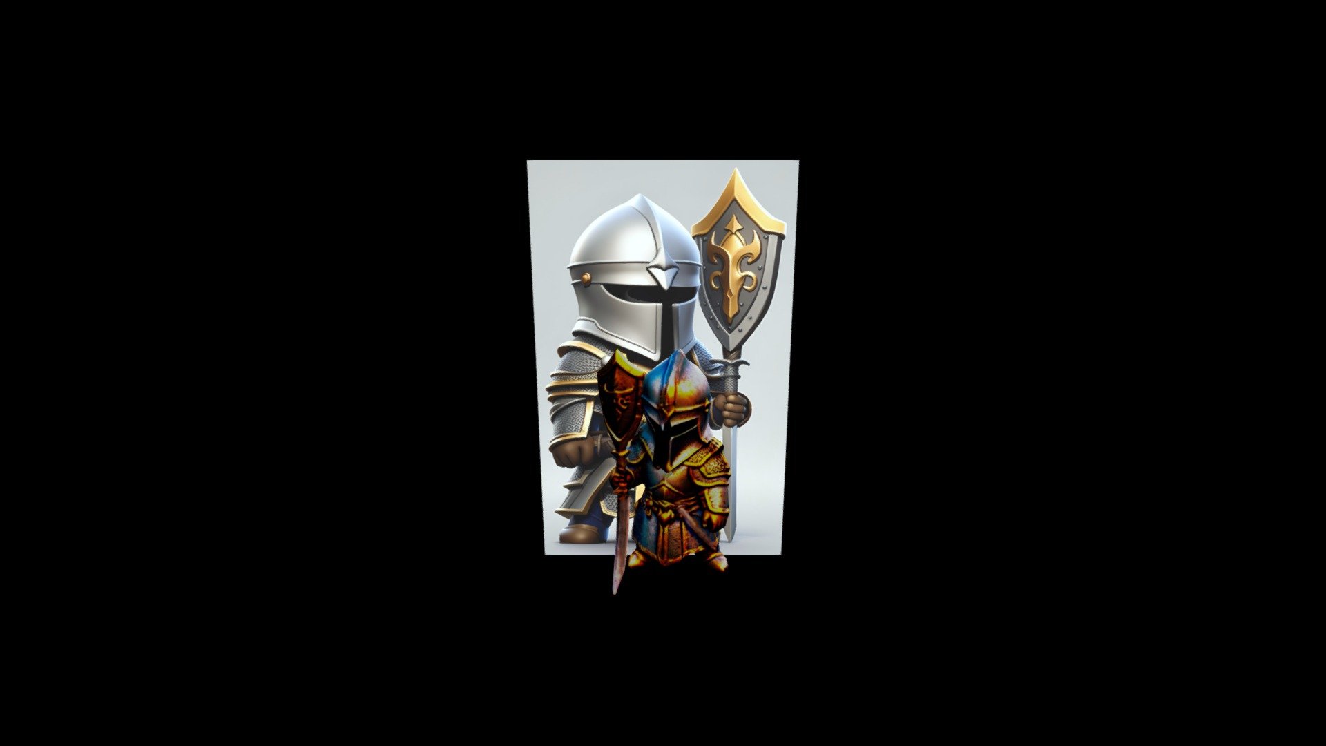 The image features a robot knight wearing armor - Download Free 3D ...