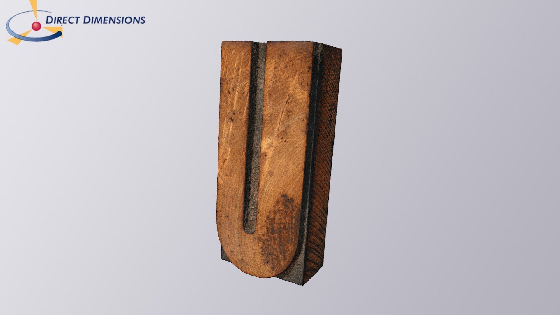 "U" Woodblock Type - 3D model by Direct Dimensions (@dirdim) [4880bdb ...