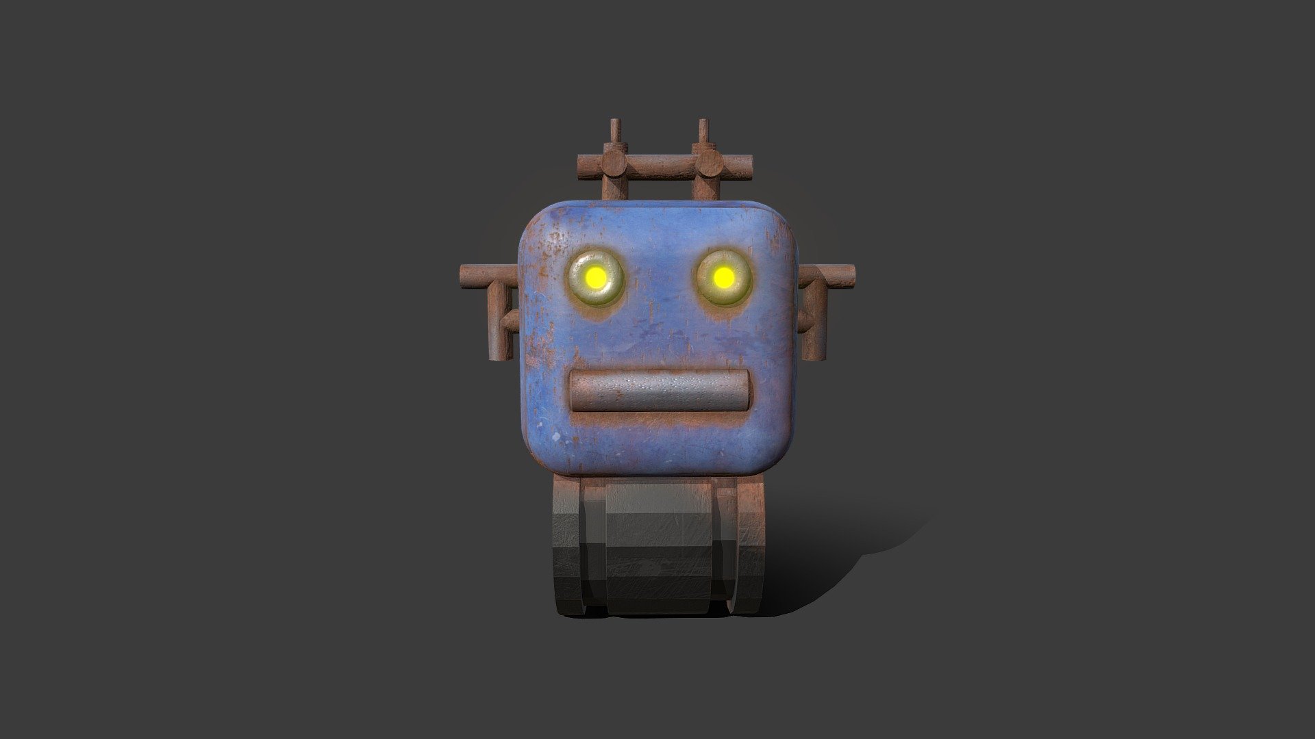 Blue Rusty Robot - 3D model by tmgraphics [4881b35] - Sketchfab