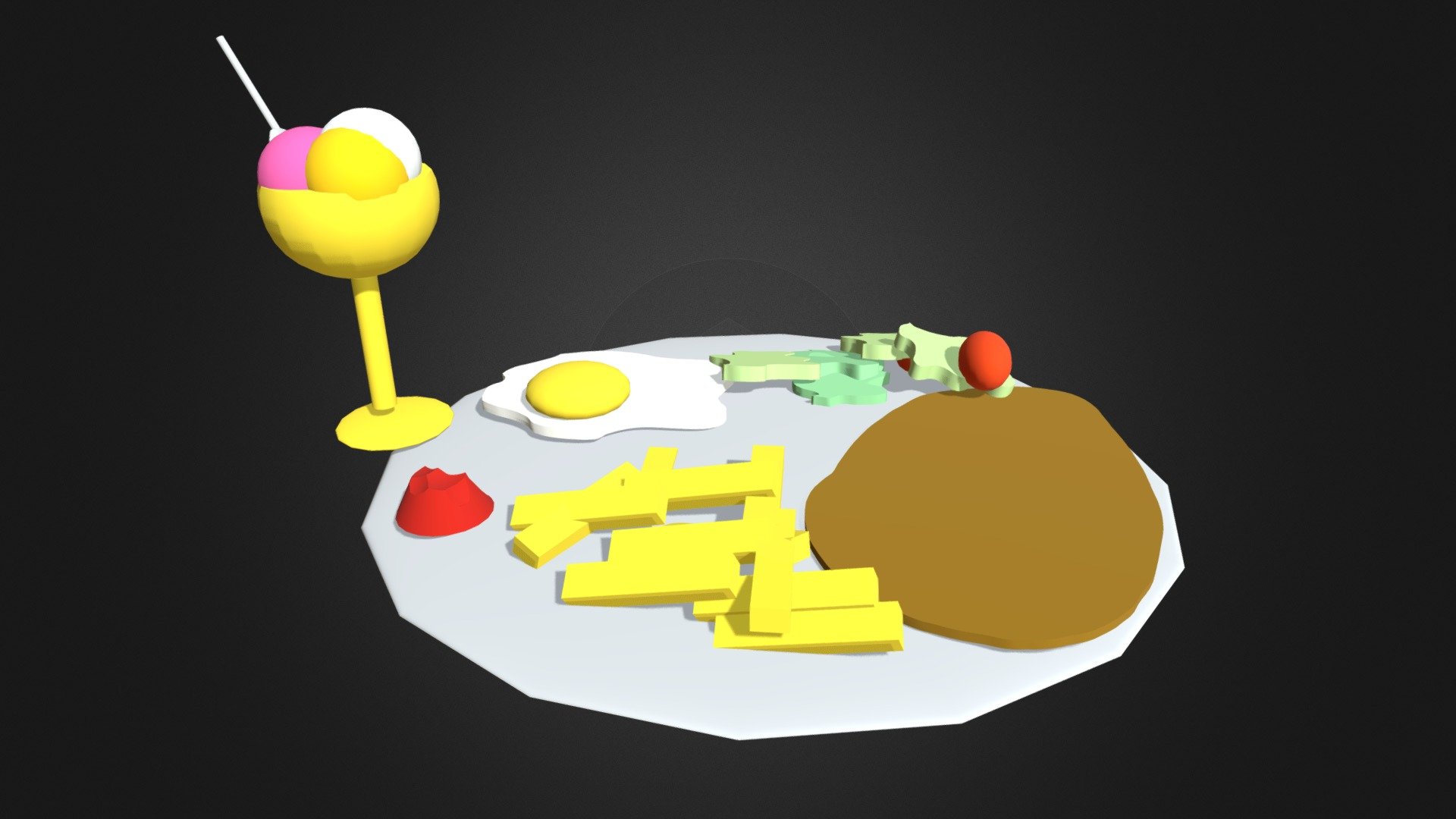 A Meal - Download Free 3D model by aevp [4882dd0] - Sketchfab