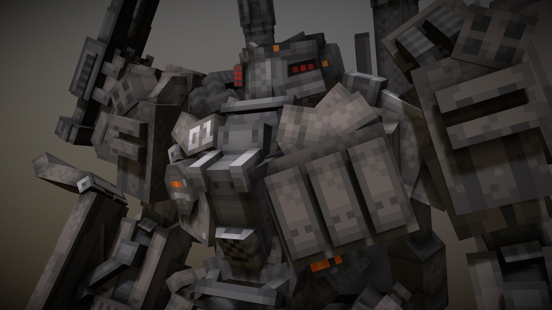 Heavy artillery mecha - 3D model by GODZILLA256 [4884cbc] - Sketchfab