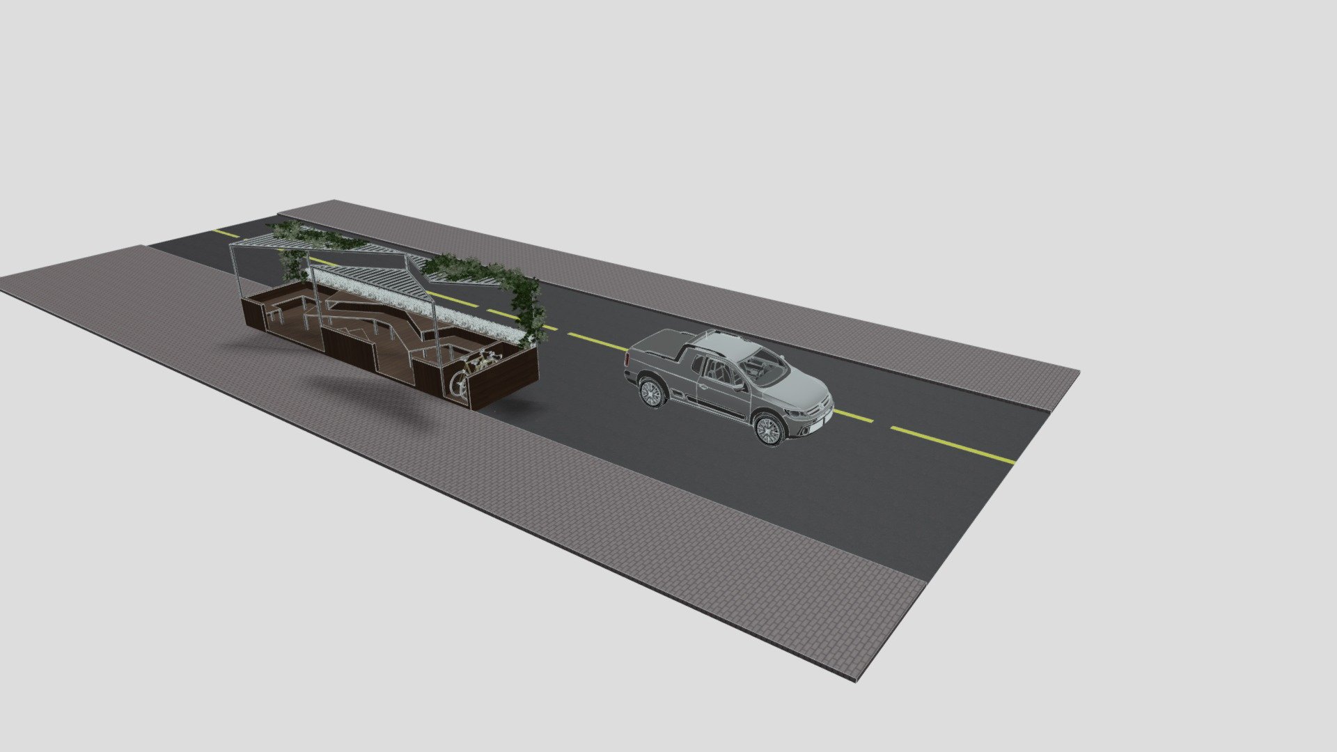 Parklet - 3D model by GUSTAVO.3D (@GUSTAVOINVICTA) [4885b14] - Sketchfab