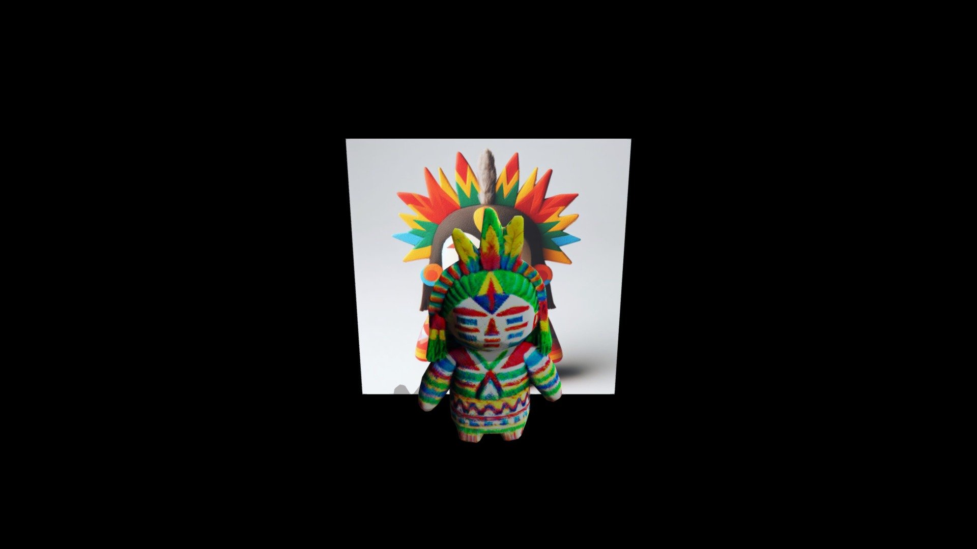 toy doll wearing a red and yellow hat. - Download Free 3D model by ...