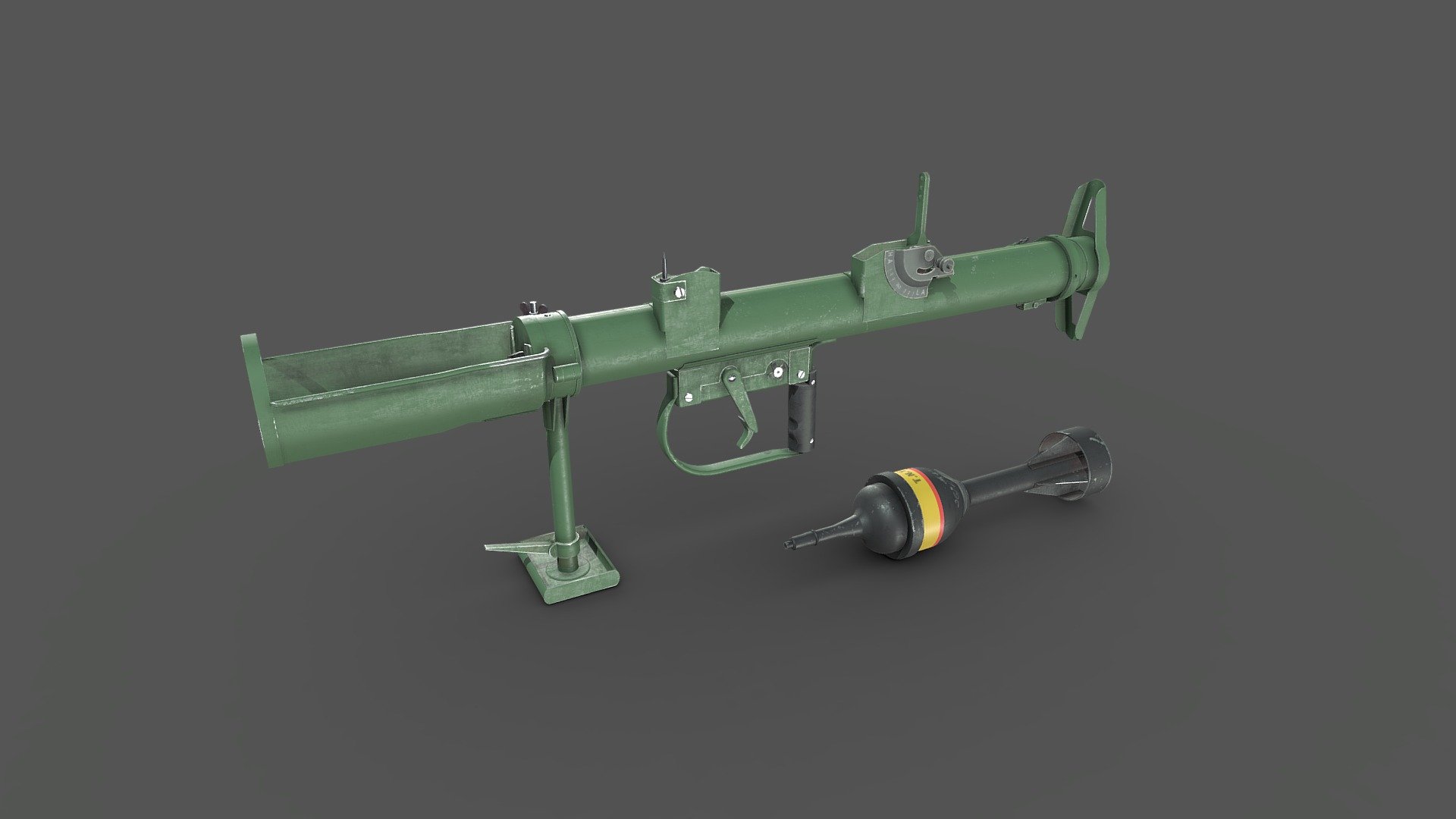 PIAT WW1 British Anti Tank Weapon - 3D model by MaX3Dd [488b736 ...
