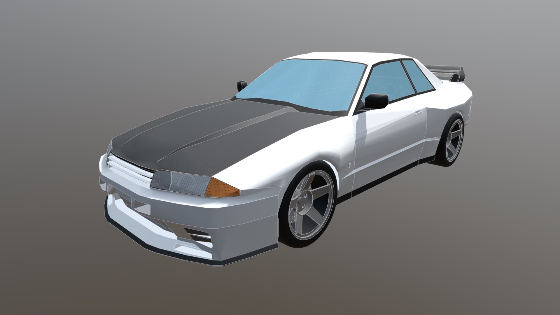 GTR R32 white+carbon - 3D model by samurai-k [488b939] - Sketchfab