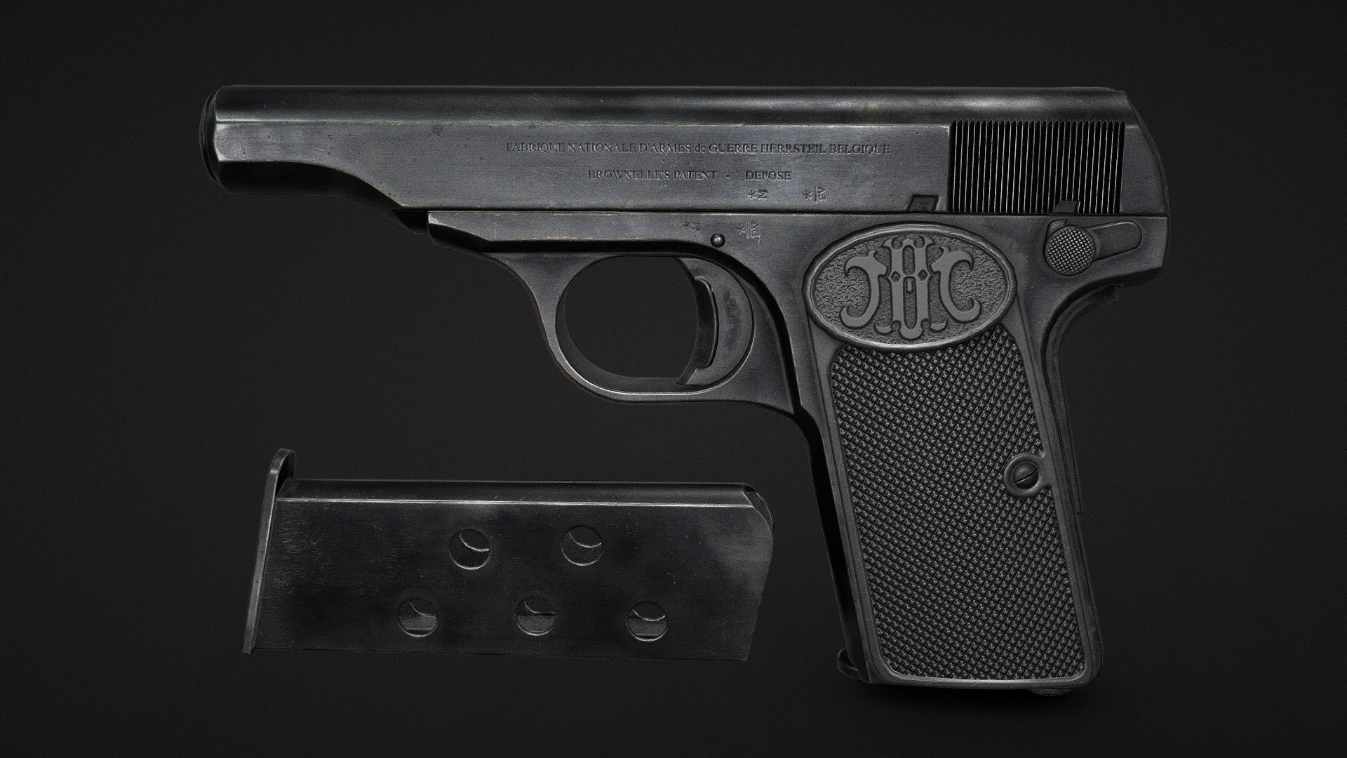 Browning FN 1910 - Buy Royalty Free 3D model by MarcusG94 [488f2f5] - Sketchfab Store