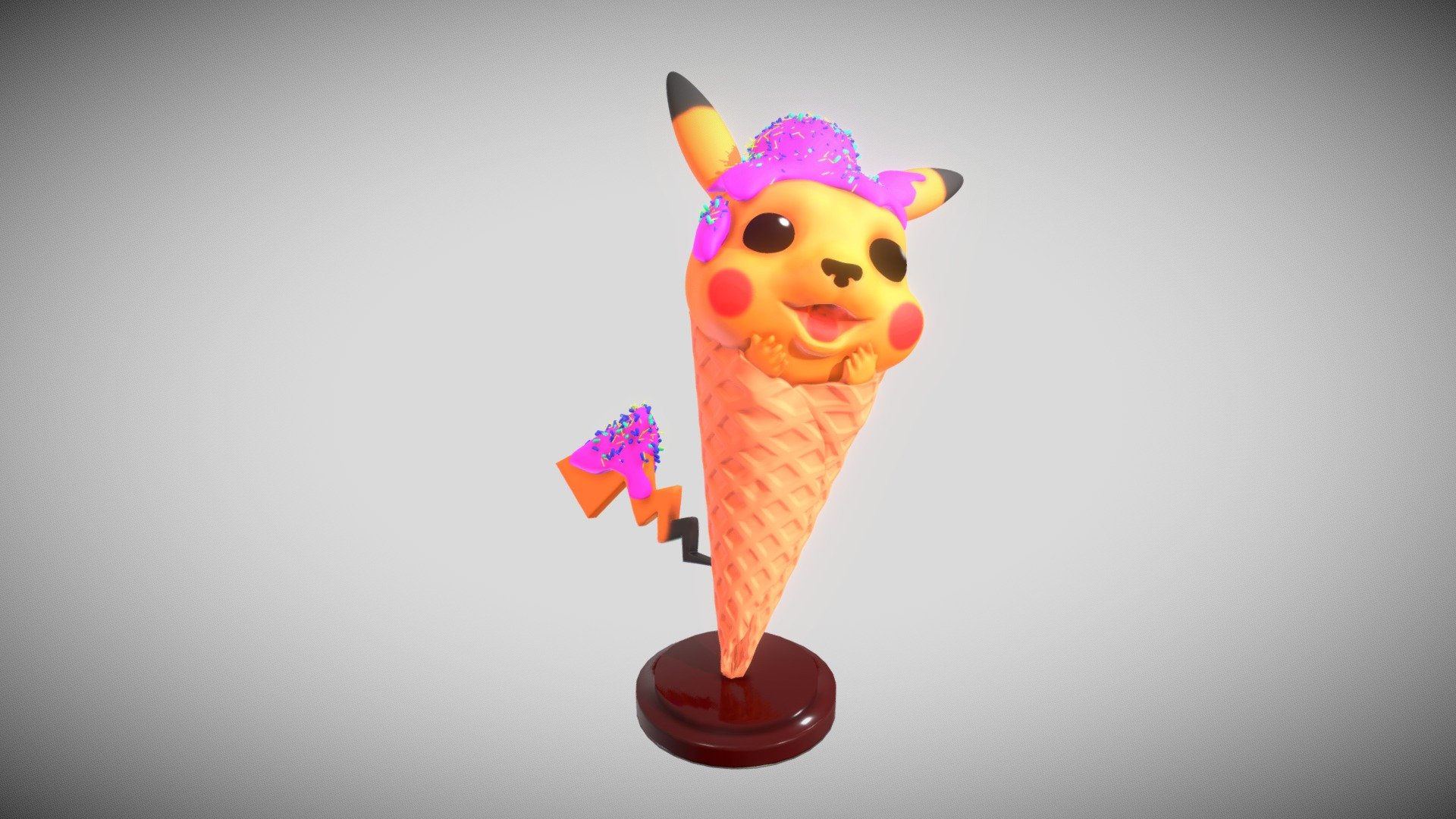 Pikachu icecream - 3D model by Fregurn [48916f2] - Sketchfab