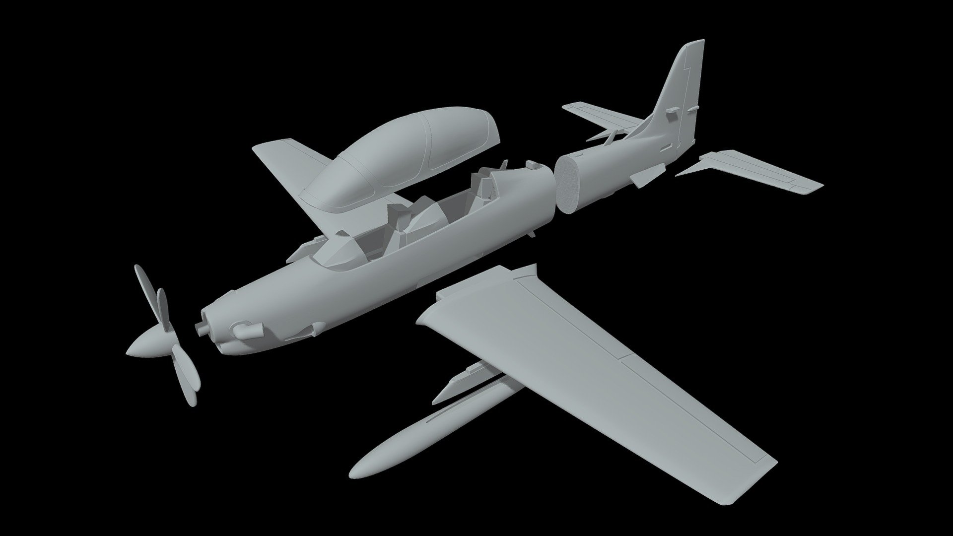 Embraer 314 Super Tucano Printable STL Files - 3D model by veetrapro ...