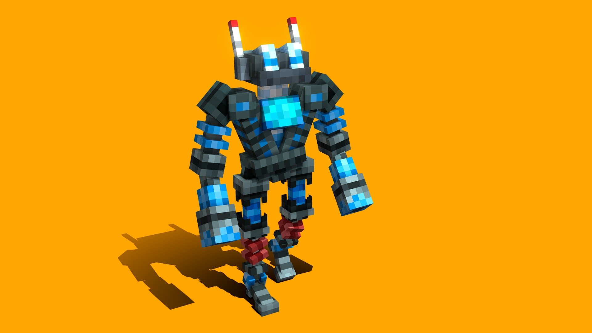 Cute water robot animated - 3D model by Artbor [489a414] - Sketchfab