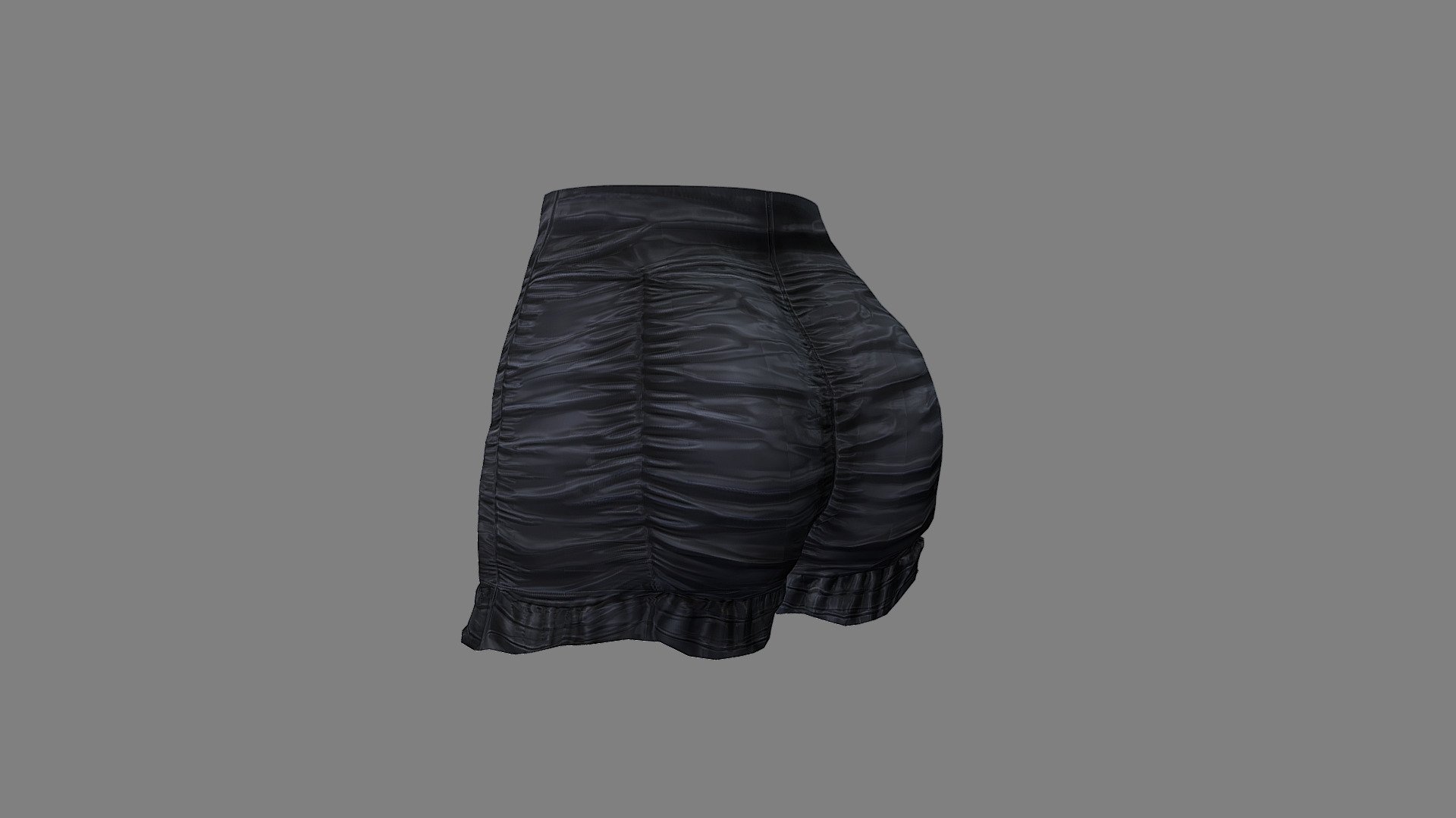 Female Low Poly Black Shiny Wrinkle Shorts - Buy Royalty Free 3D model ...