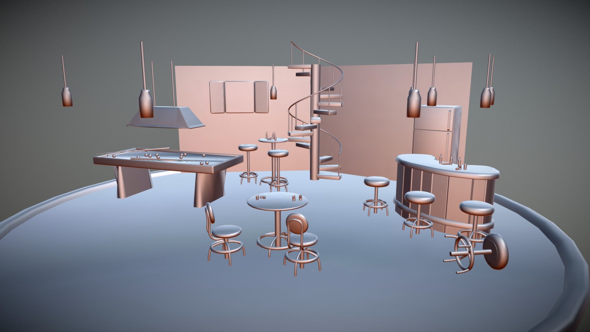 Dive Bar Scene - 3D model by Leroy Binks (@LeroyBinks) [489ef4a ...