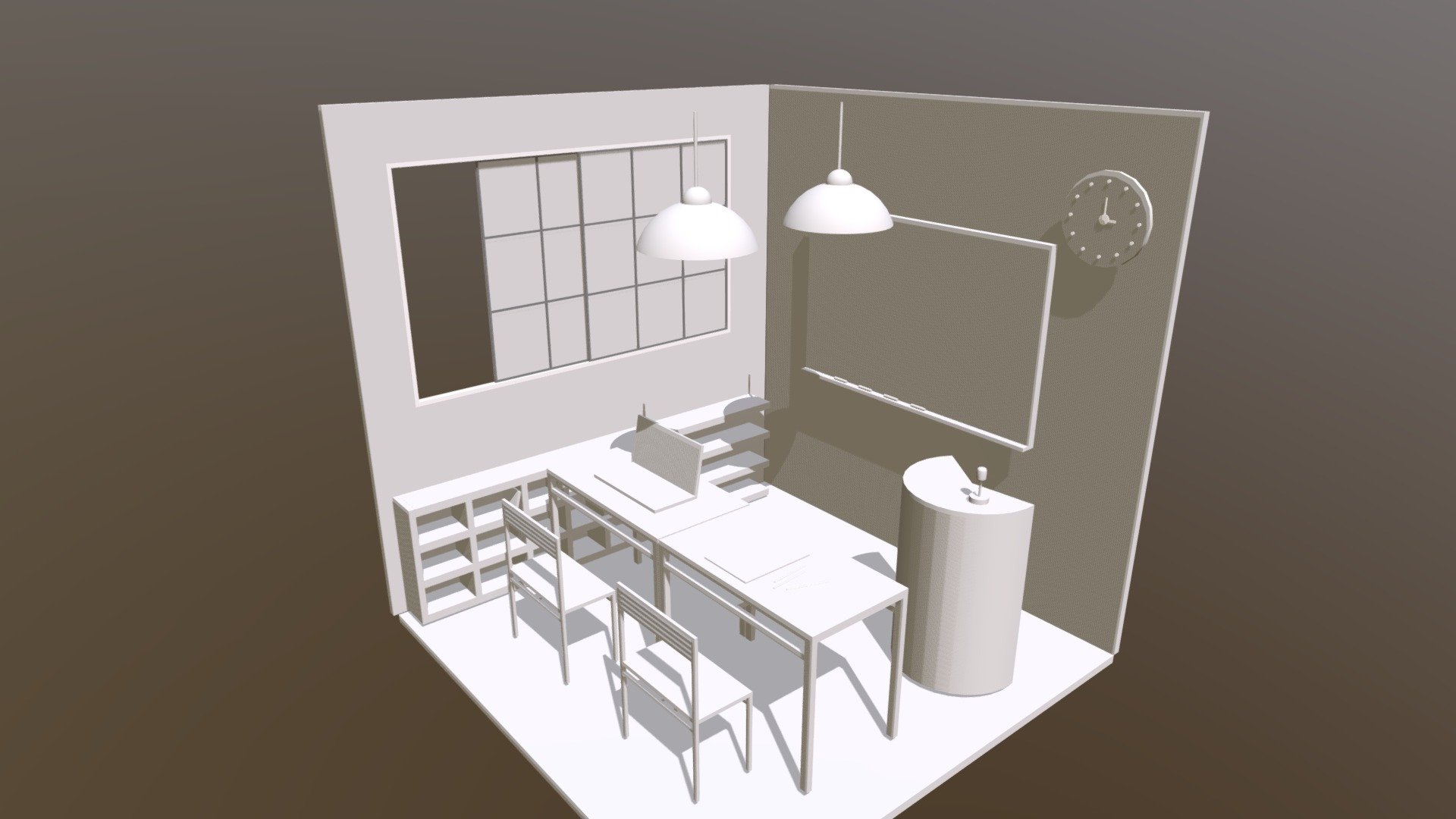 classroom - 3D model by 陳百薰 Pai-Hsun (@paihsun0602) [489effa] - Sketchfab
