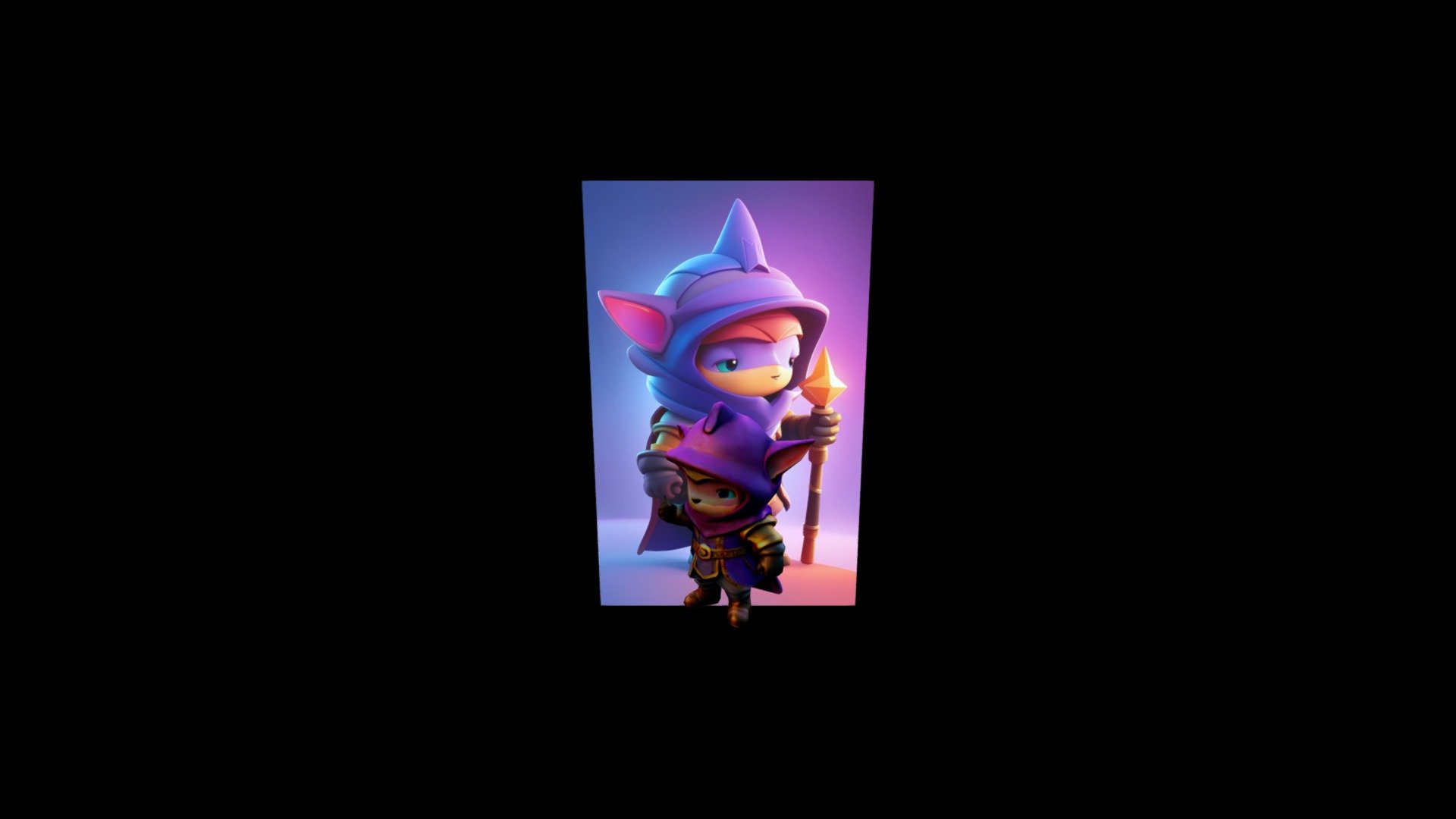 The Cat Wizard A cat wizard wearing a purple - Download Free 3D model ...