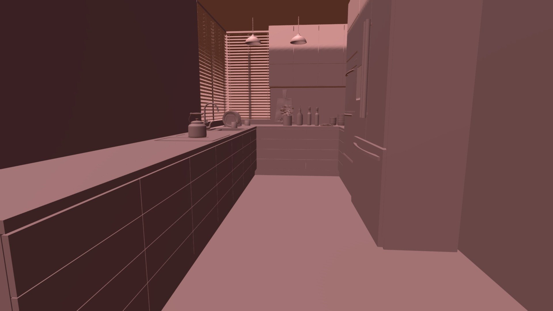 Kitchen modern - 3D model by marcos974 [48a170b] - Sketchfab