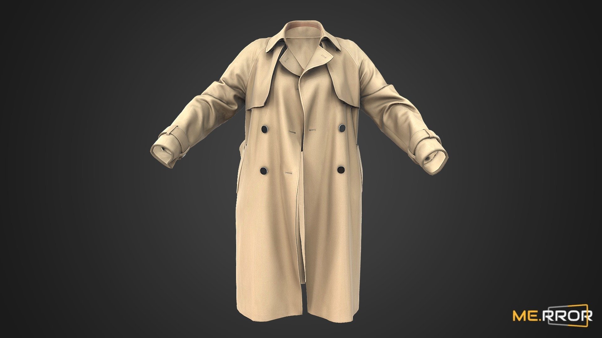 [Game-Ready] Trench Coat - Buy Royalty Free 3D model by ME.RROR Studio ...