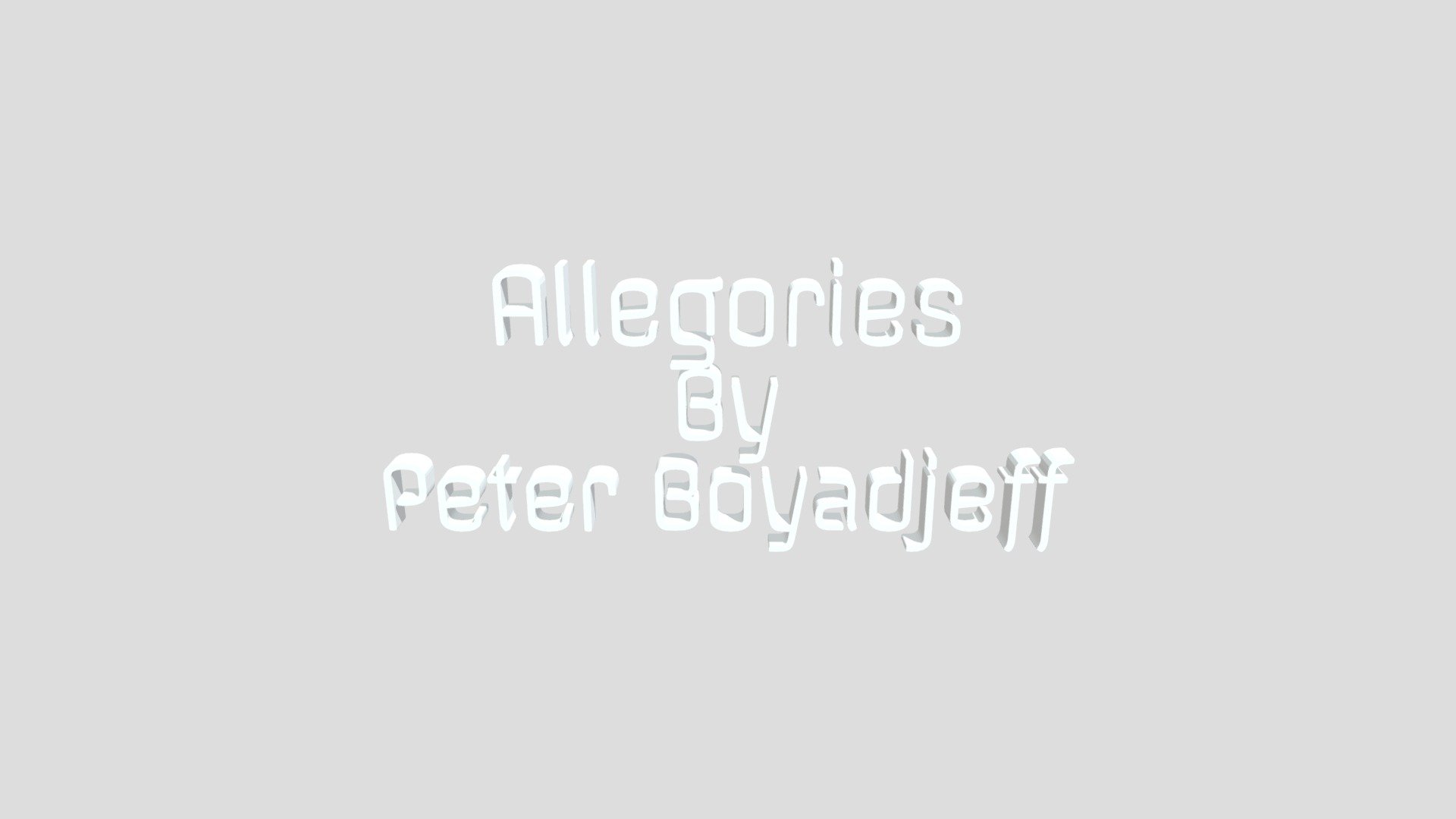 Allegories By Peter Boyadjeff - Download Free 3D model by thomas ...