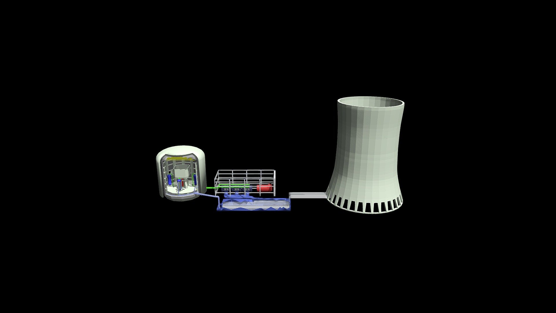 Nuclear power plant - pressurized water reactor - Download Free 3D ...