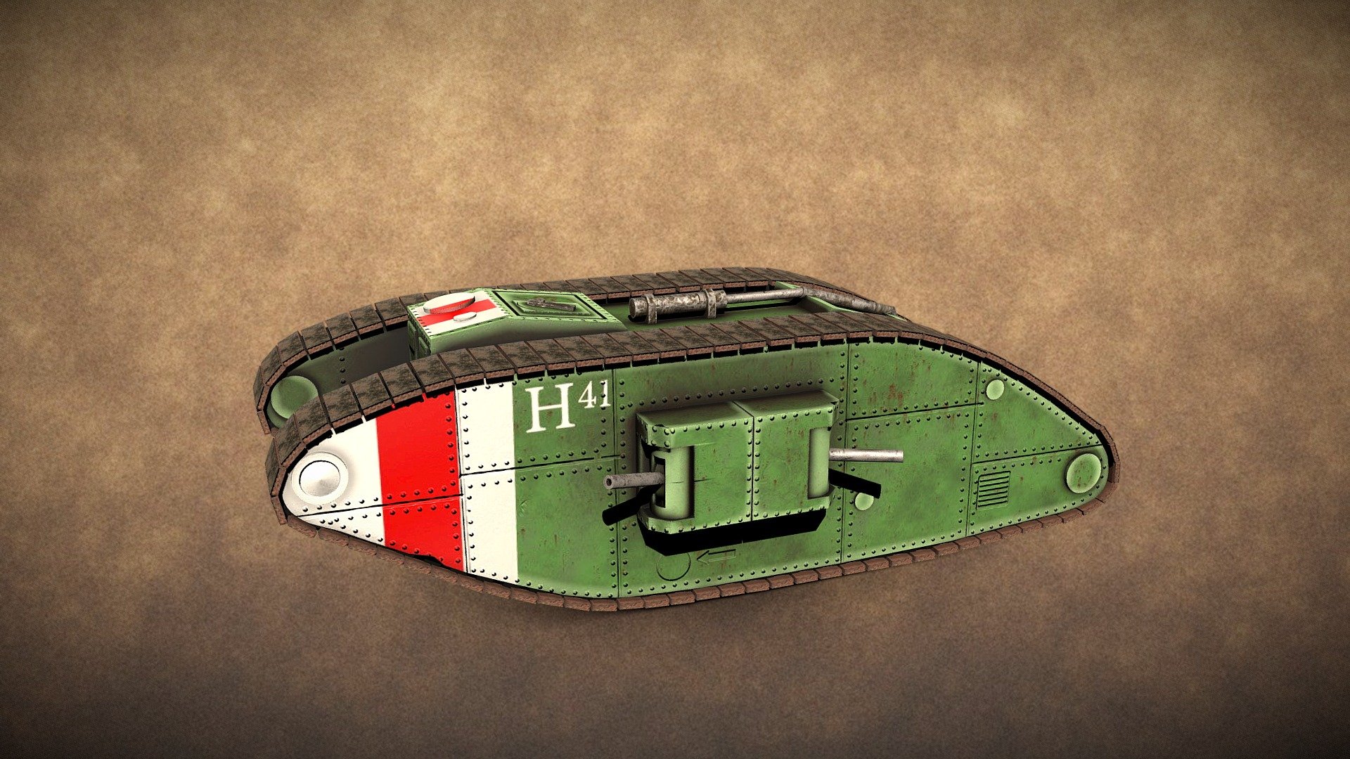 Tank WW1 - new textures - Download Free 3D model by Andy Woodhead ...