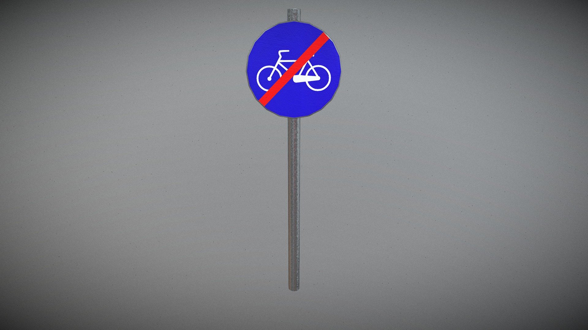 Bike path end traffic sign - Download Free 3D model by Dudzy [48aab6a ...