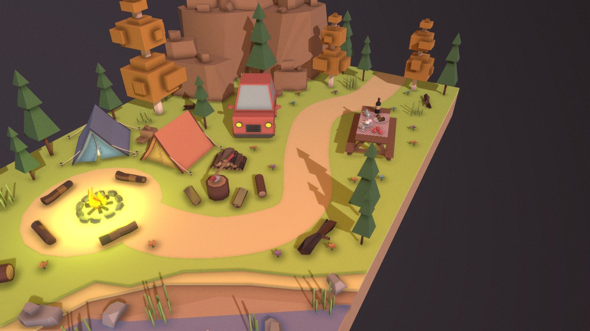 CAMPING - 3D model by HONORAT Matthias (@chocokil) [48adff1] - Sketchfab