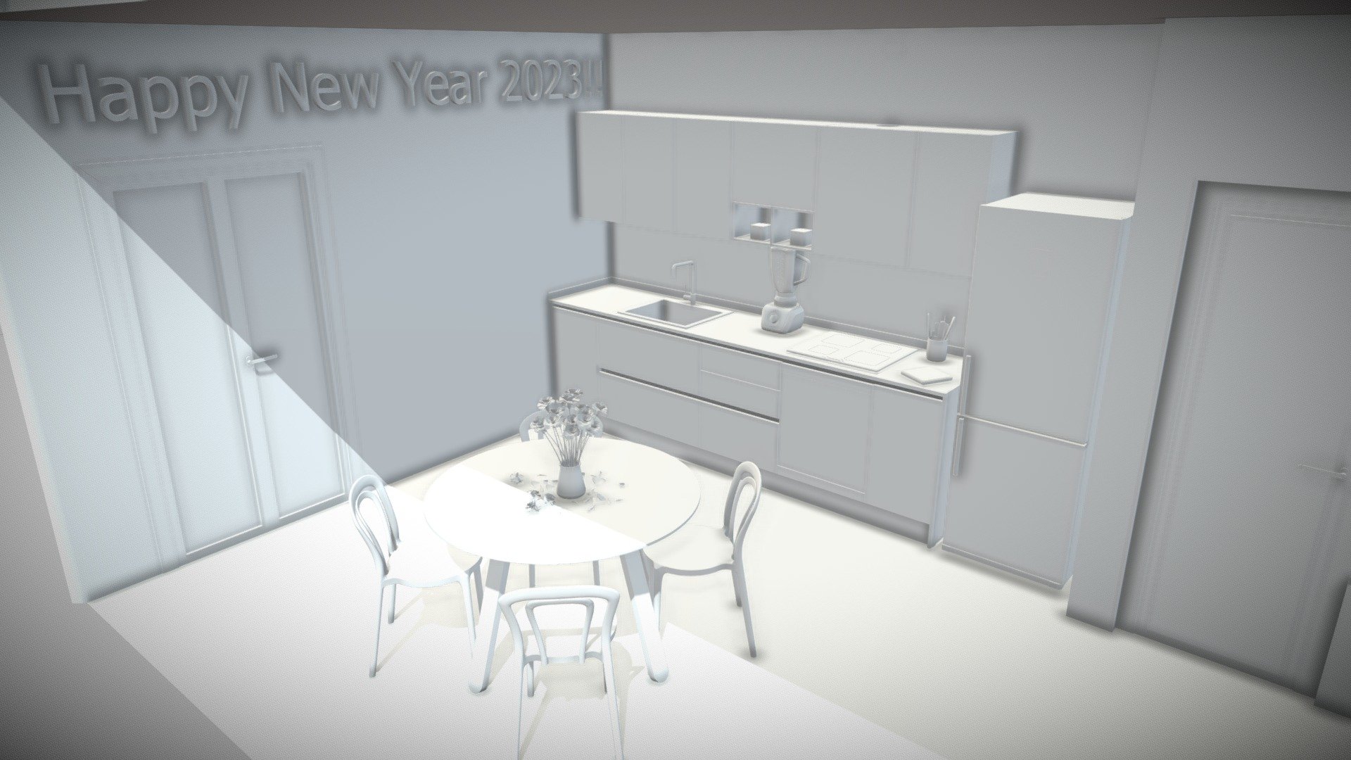 Wireframe - Kitchen 010123 - Download Free 3D model by baldoVReal ...