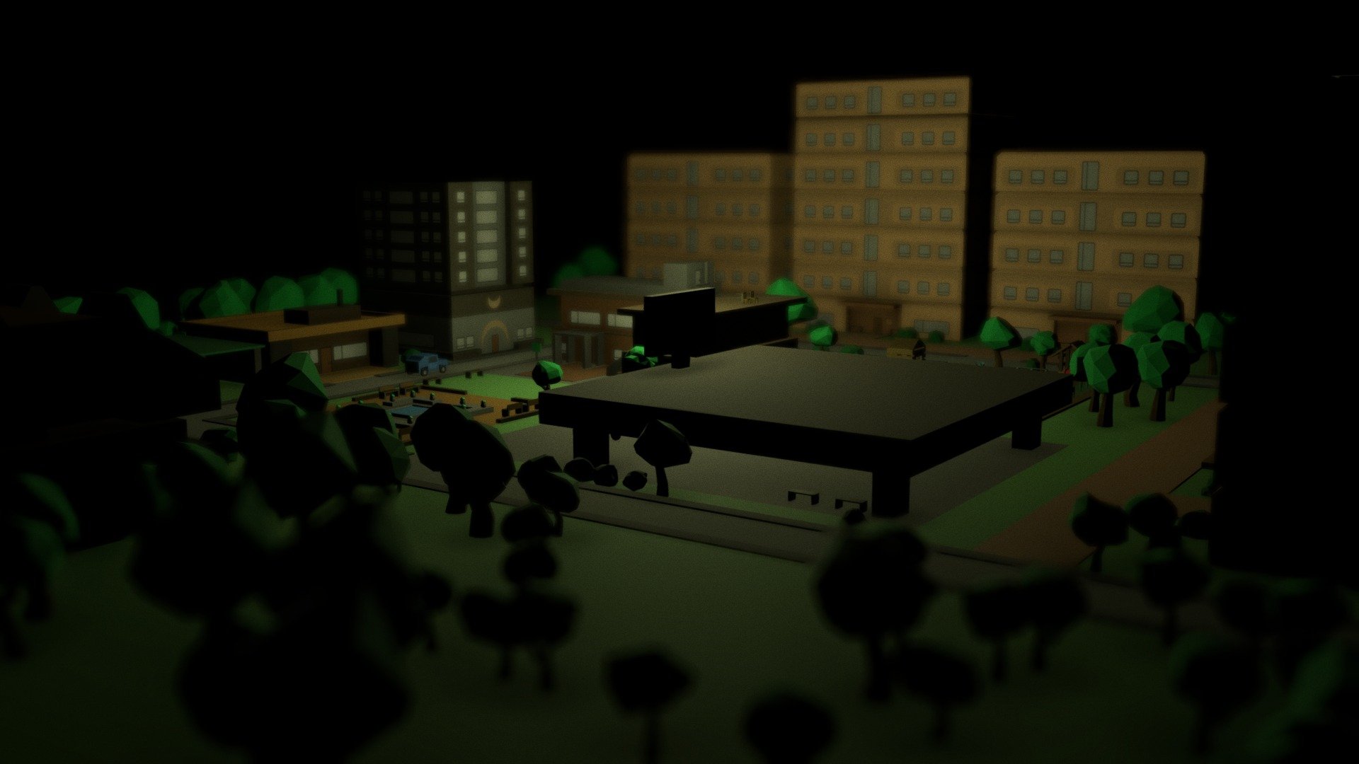 Layout (city environment) (low poly) - Download Free 3D model by ...