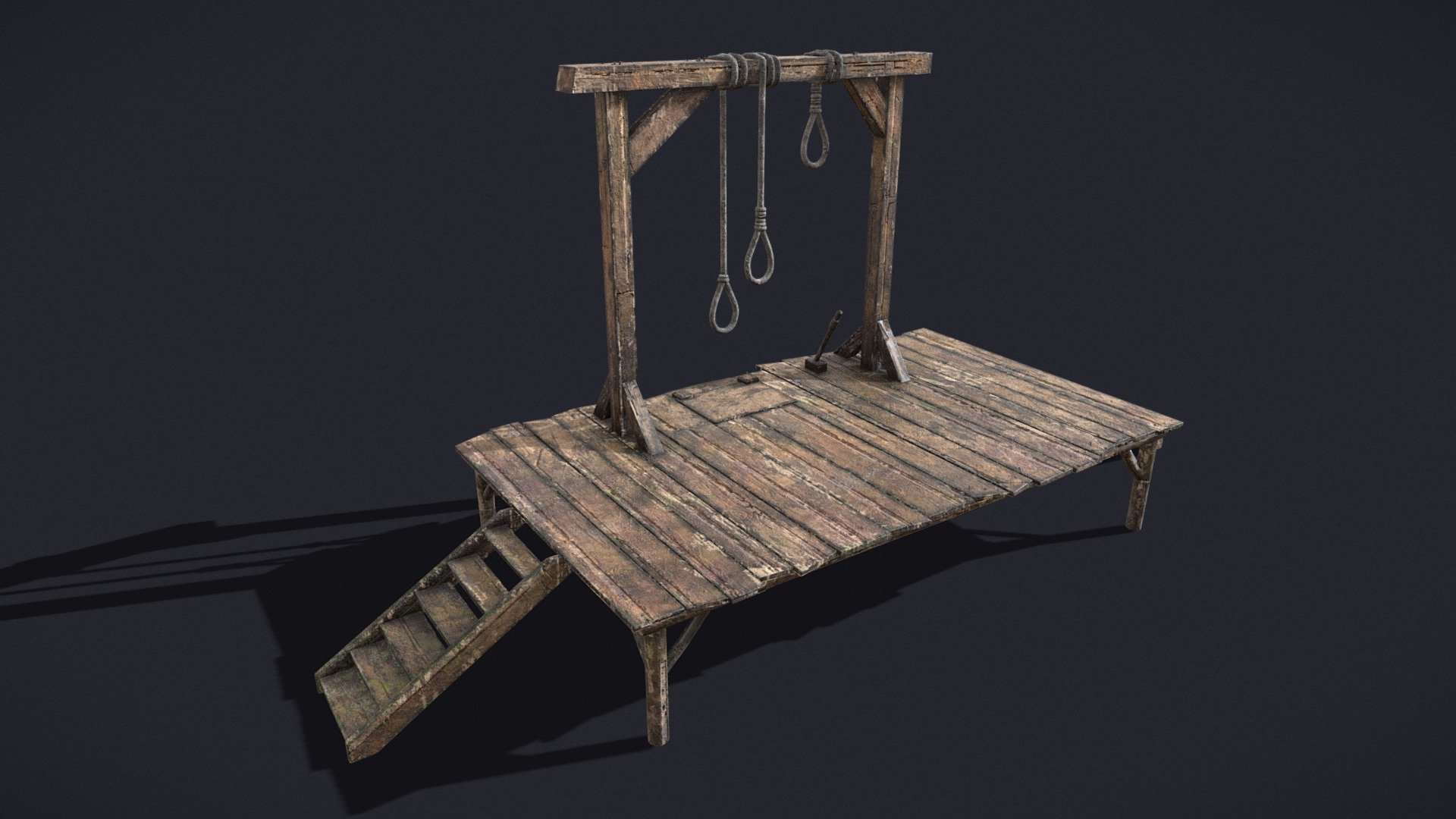 Medieval_Gallows_FBX - Buy Royalty Free 3D model by ...