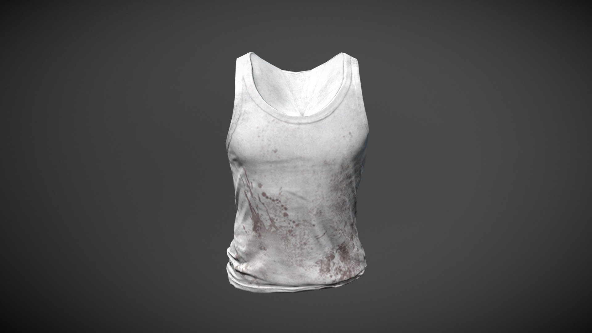 DIRTY TANK-TOP (WHITE) - 3D model by PUBGShowcase [48b2574] - Sketchfab