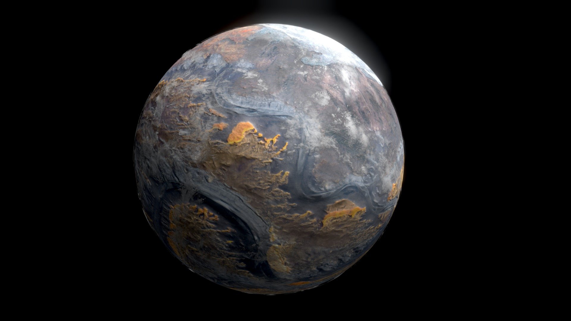 PBR Dark Planet 4 - Buy Royalty Free 3D model by northlogic ...