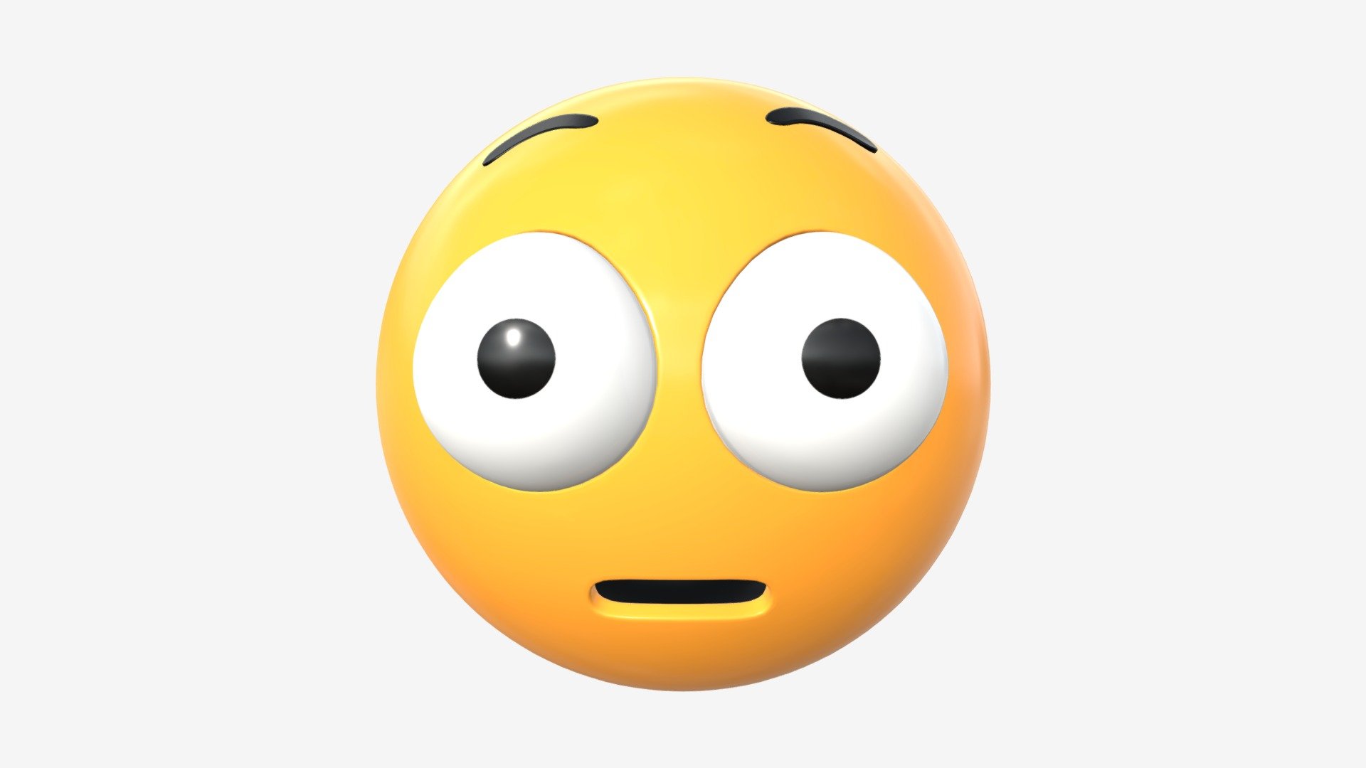 Emoji 035 Astonished with protruding eyes - Buy Royalty Free 3D model ...
