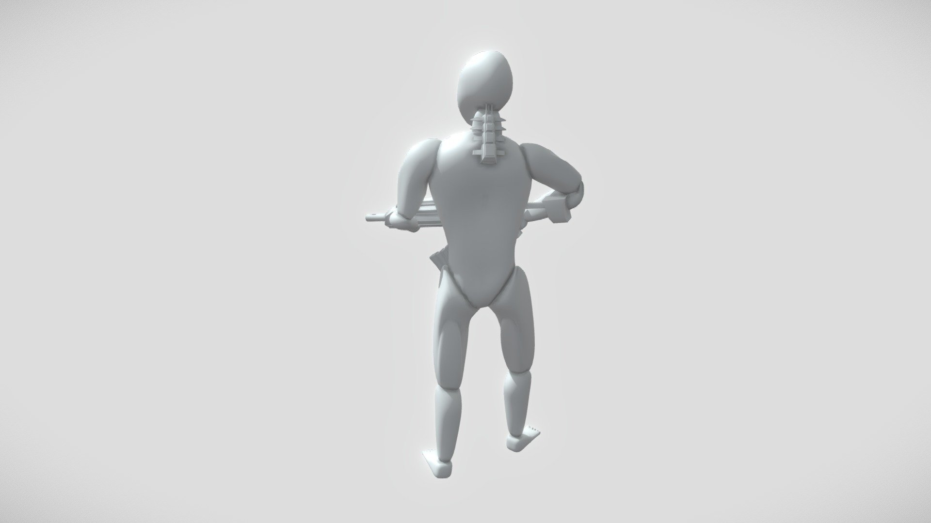 Cyberpunk Character with Assault rifle - Download Free 3D model by ...