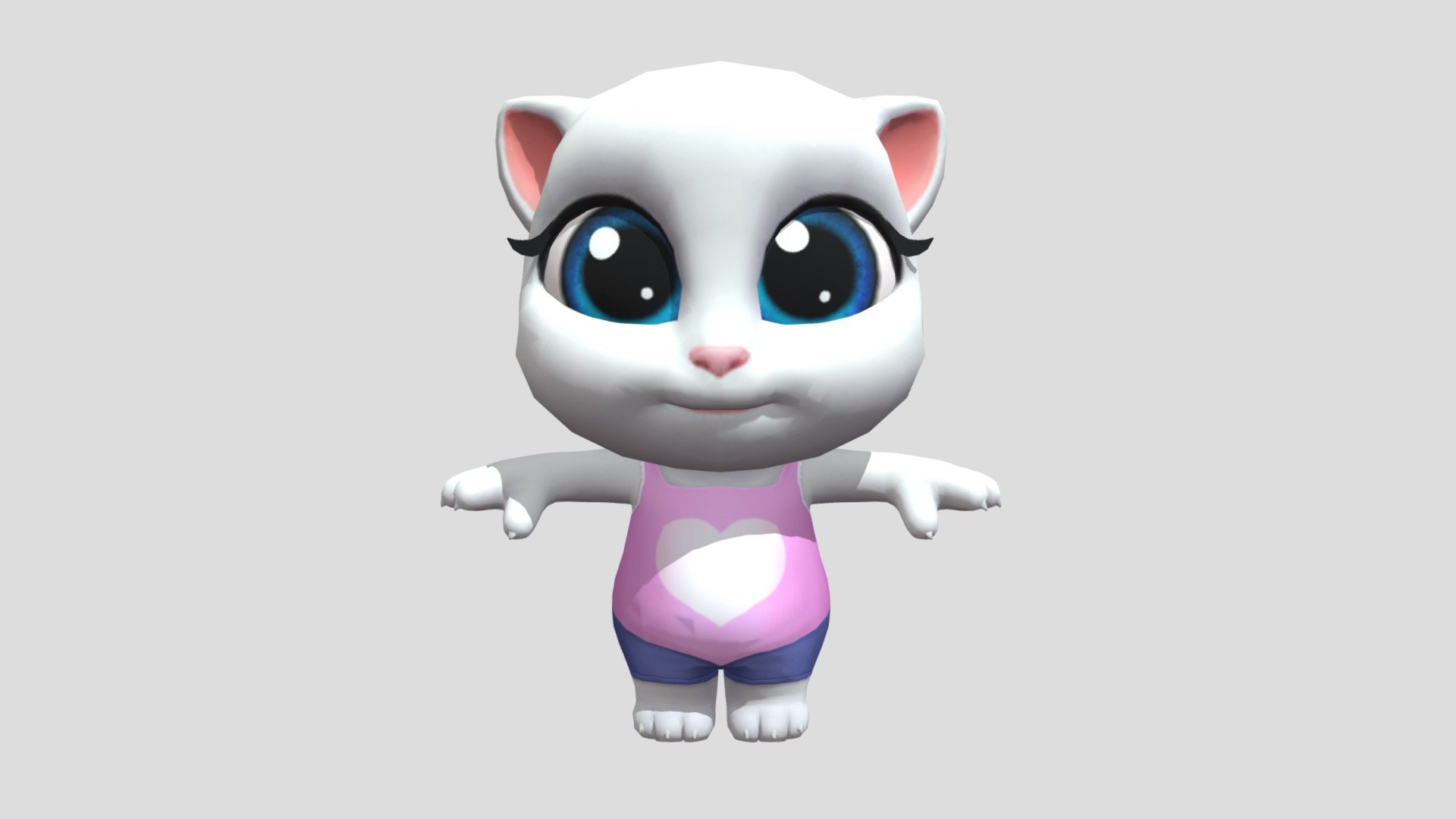 Talking Tom Wild Party: Talking Angela - Download Free 3D model by ...