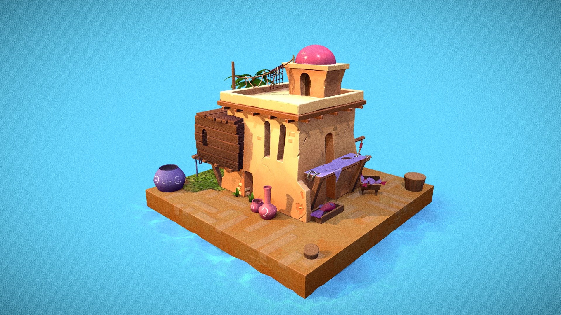 Stylized Harbor - 3D model by Malissia [48d6139] - Sketchfab