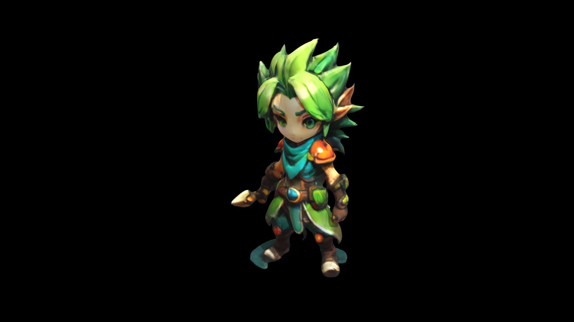 "Charmly, the young Link fighter from The Legend - Download Free 3D ...