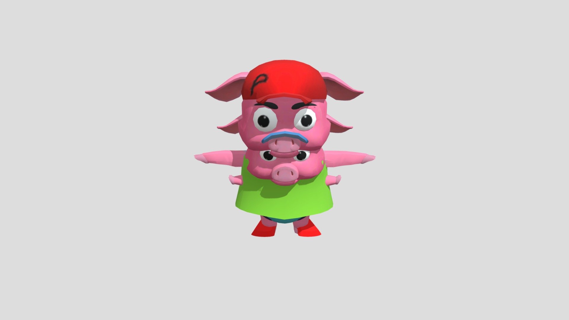 piggy neighbor rigs - 3D model by landon141 [48d8136] - Sketchfab