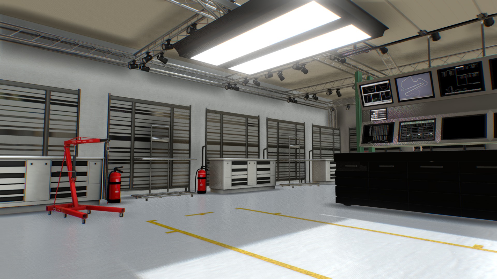 F1 Pit Garage - 3D model by 3duardo (@cad3d) [48d8caf] - Sketchfab