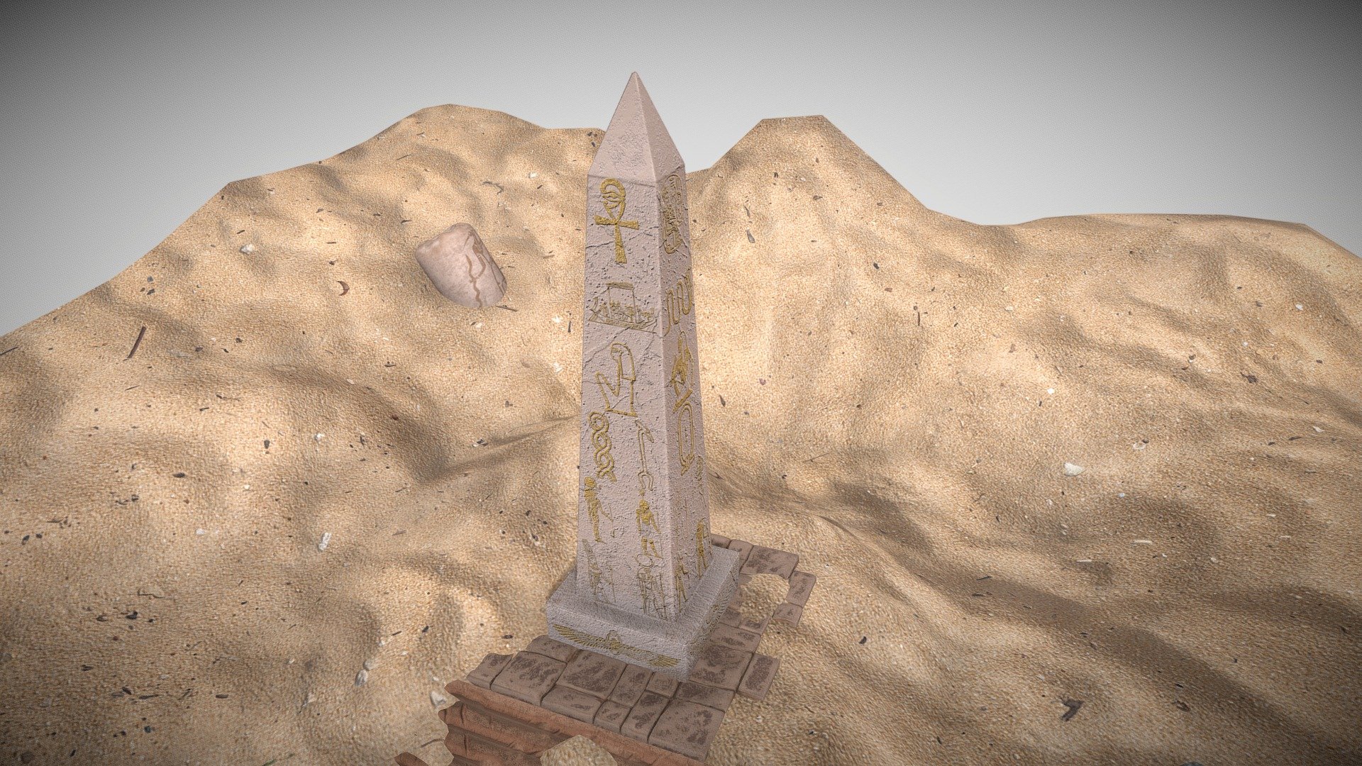 Obelisk - 3D model by Ibrahim.Ahmed (@IIbrahim.Ahmed) [48d9657] - Sketchfab