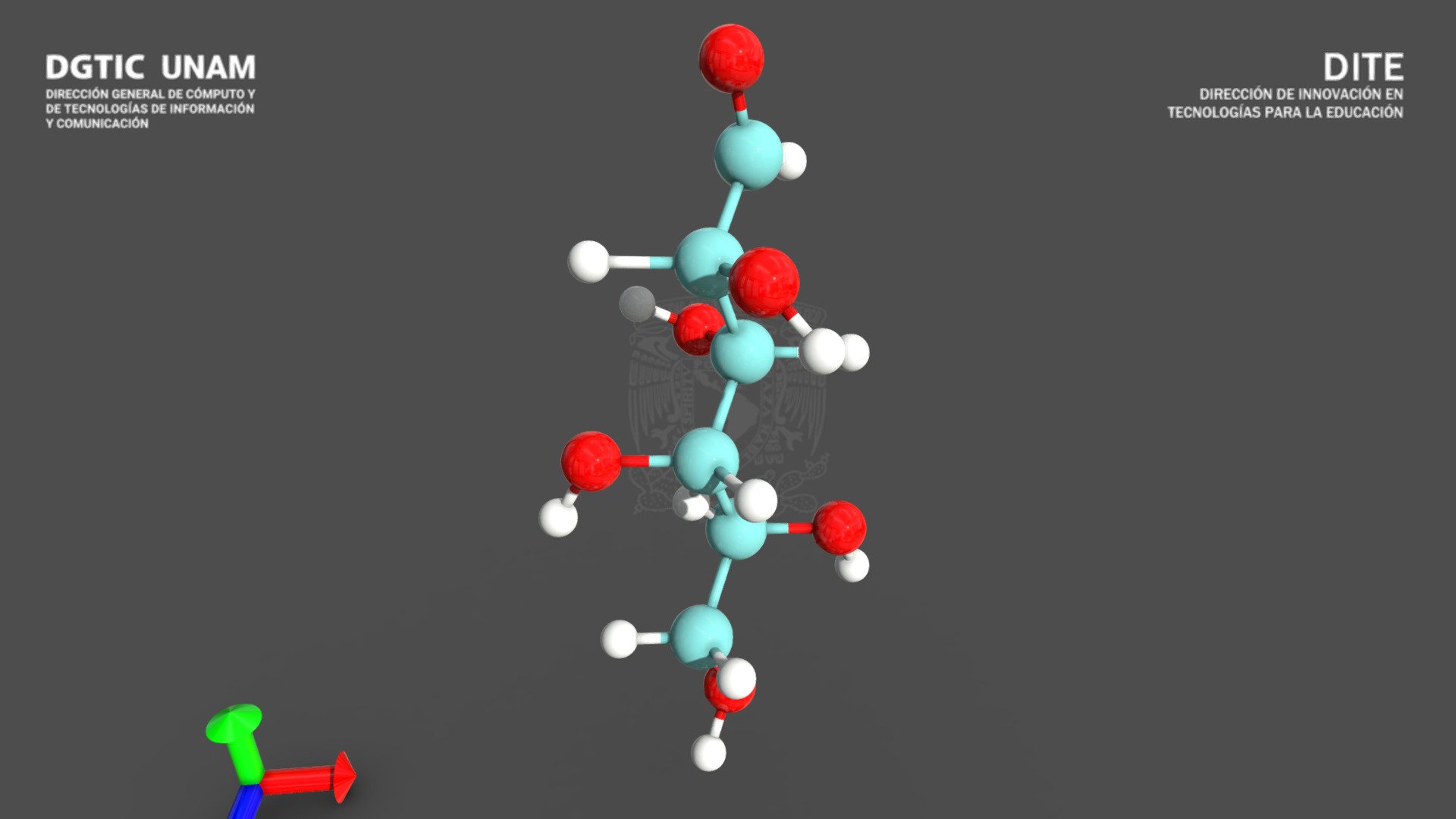 Eve3D Monosacárido Aldohexosa D Galactosa - 3D model by UNAM | DGTIC ...
