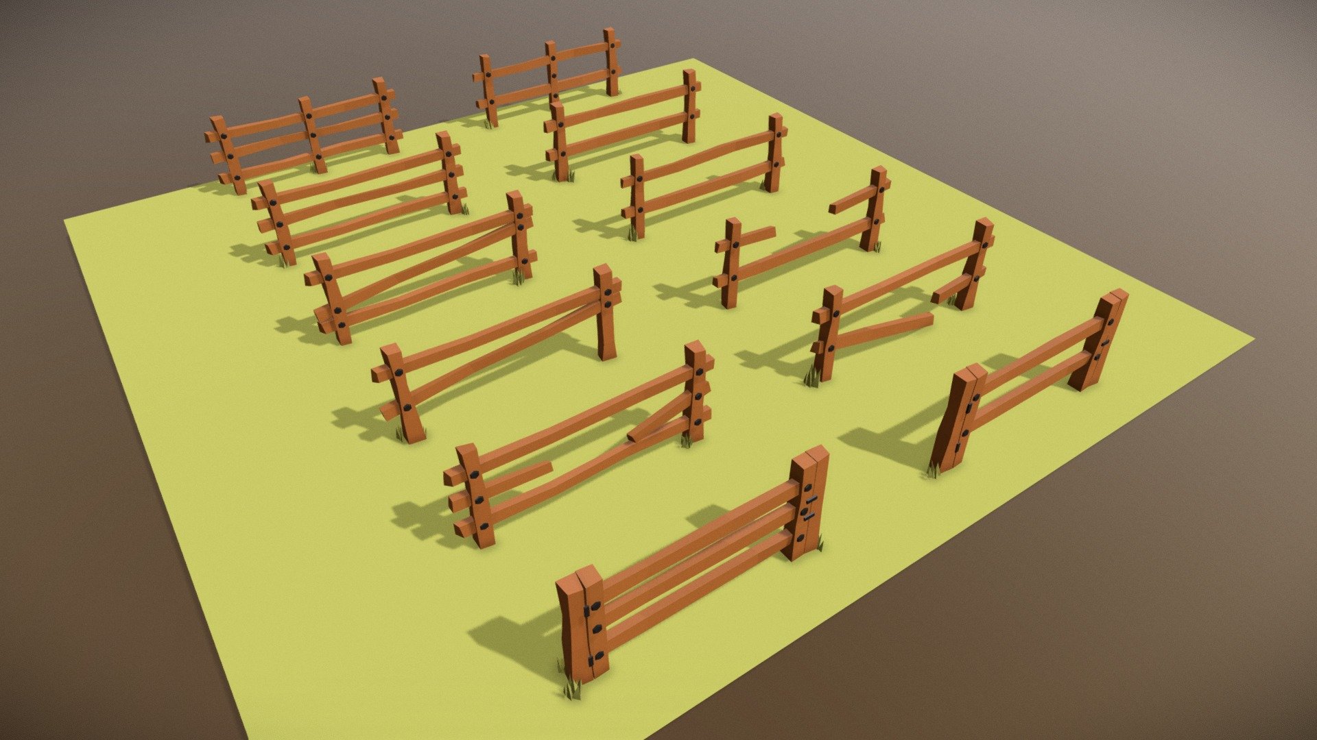Wood Fence - 3D model by Gefska [48daee7] - Sketchfab