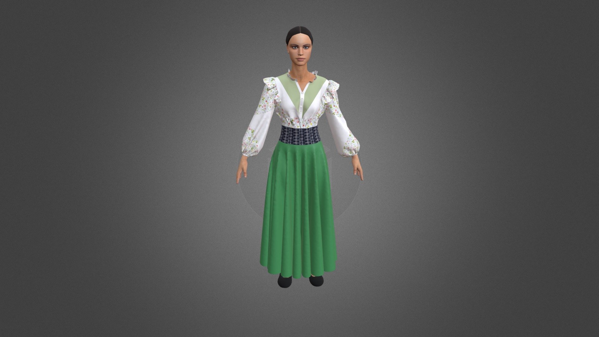 Saia E Blusa_1 - 3D model by Indumentária Gaúcha (@mara.gdj) [48dd514 ...
